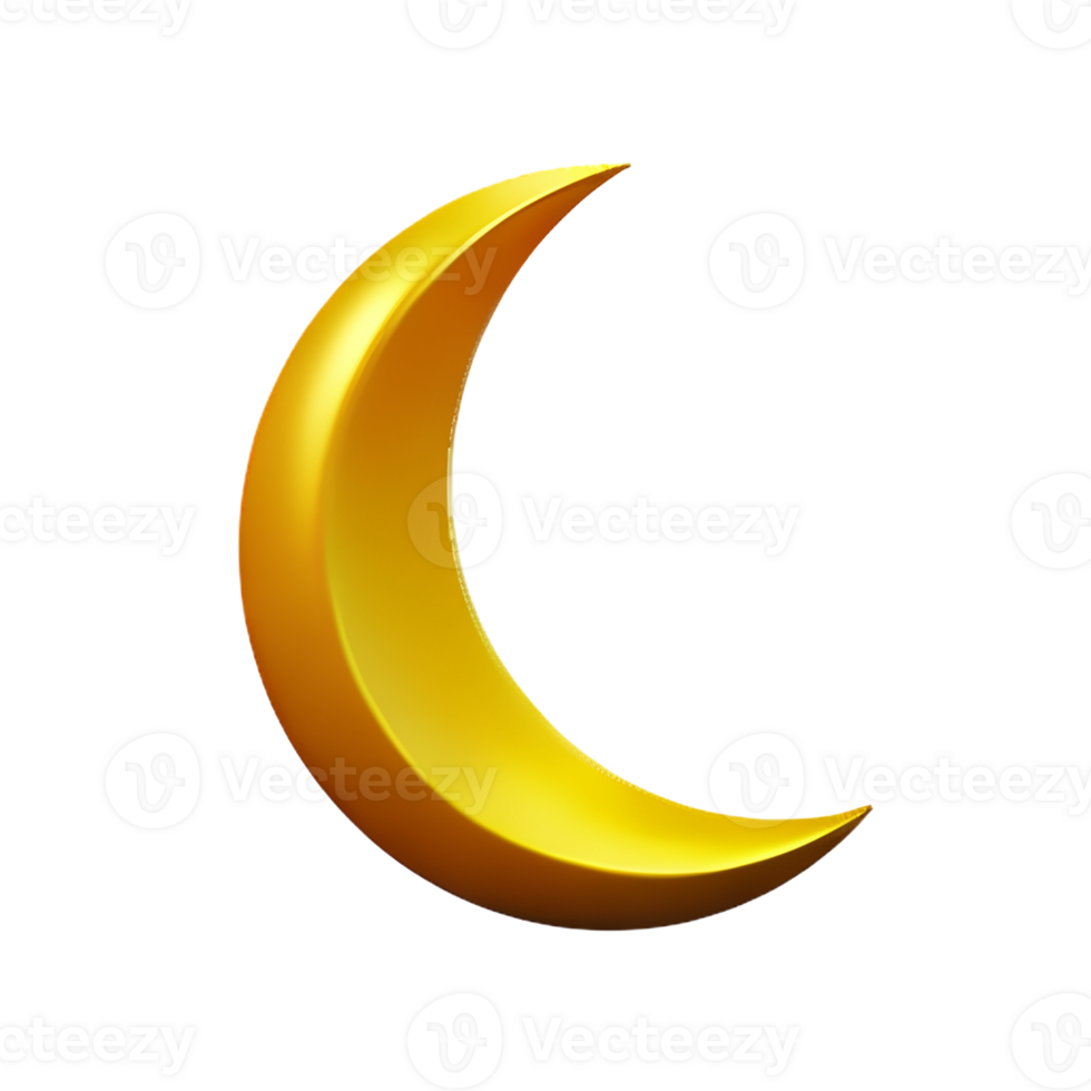 crescent moon 3d rendering icon illustration 28867336 PNG