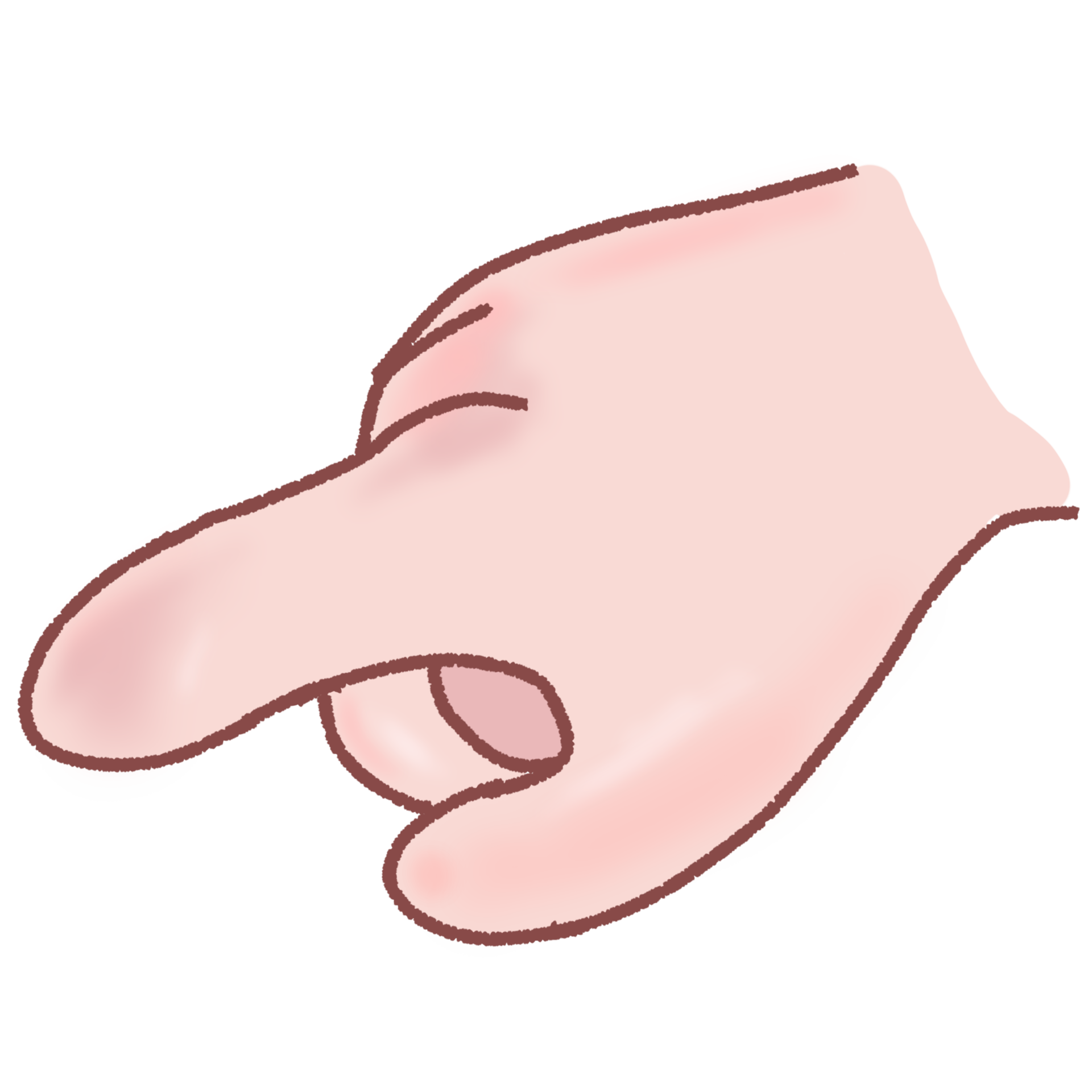 The Hands Of A Cute Chibi Cartoon Make A Pointing Sign 28883853 Png