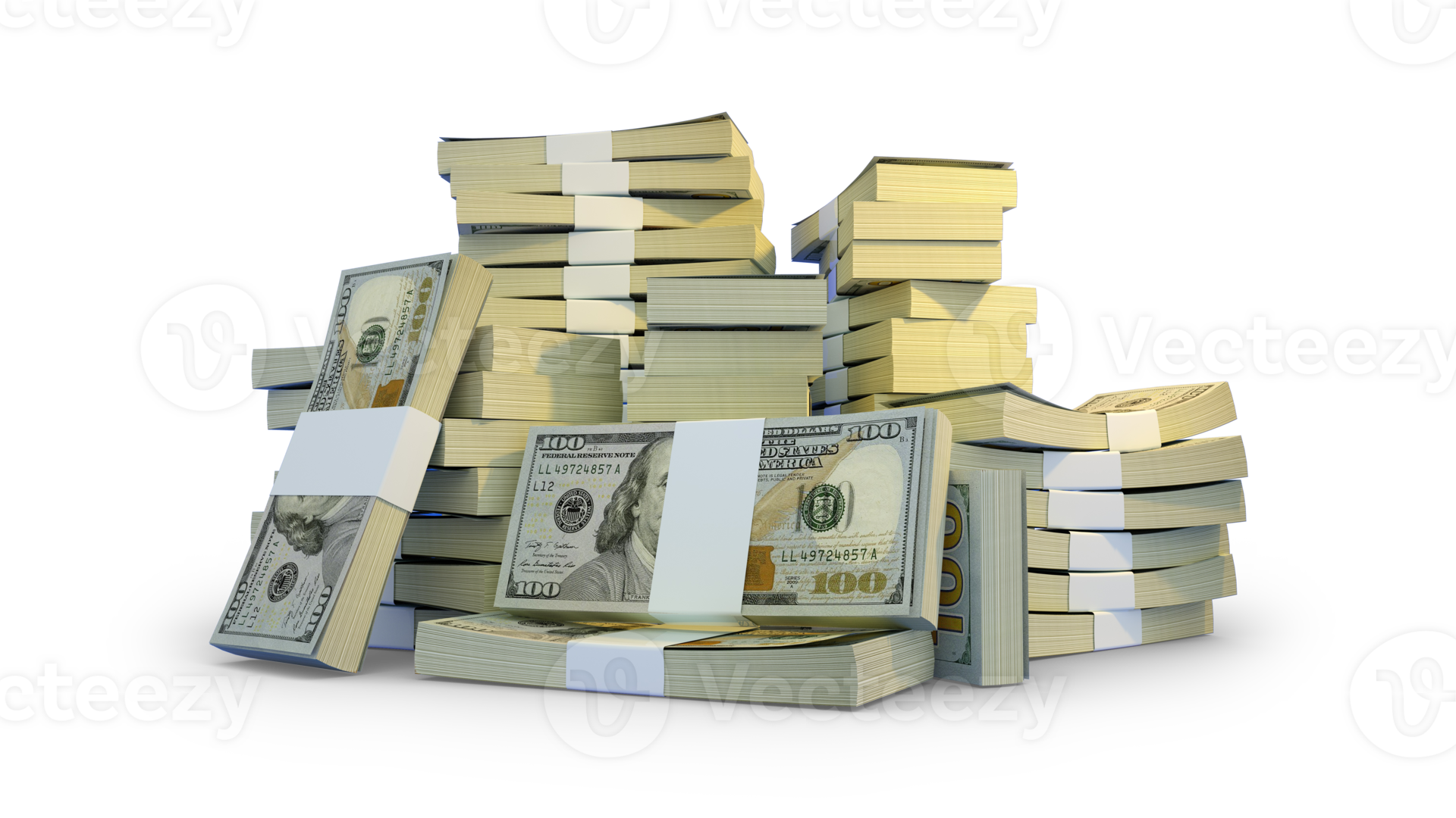 Stacks of US dollar notes. A lot of money isolated on transparent ... Stacks of US dollar notes. A lot of money isolated on transparent ...