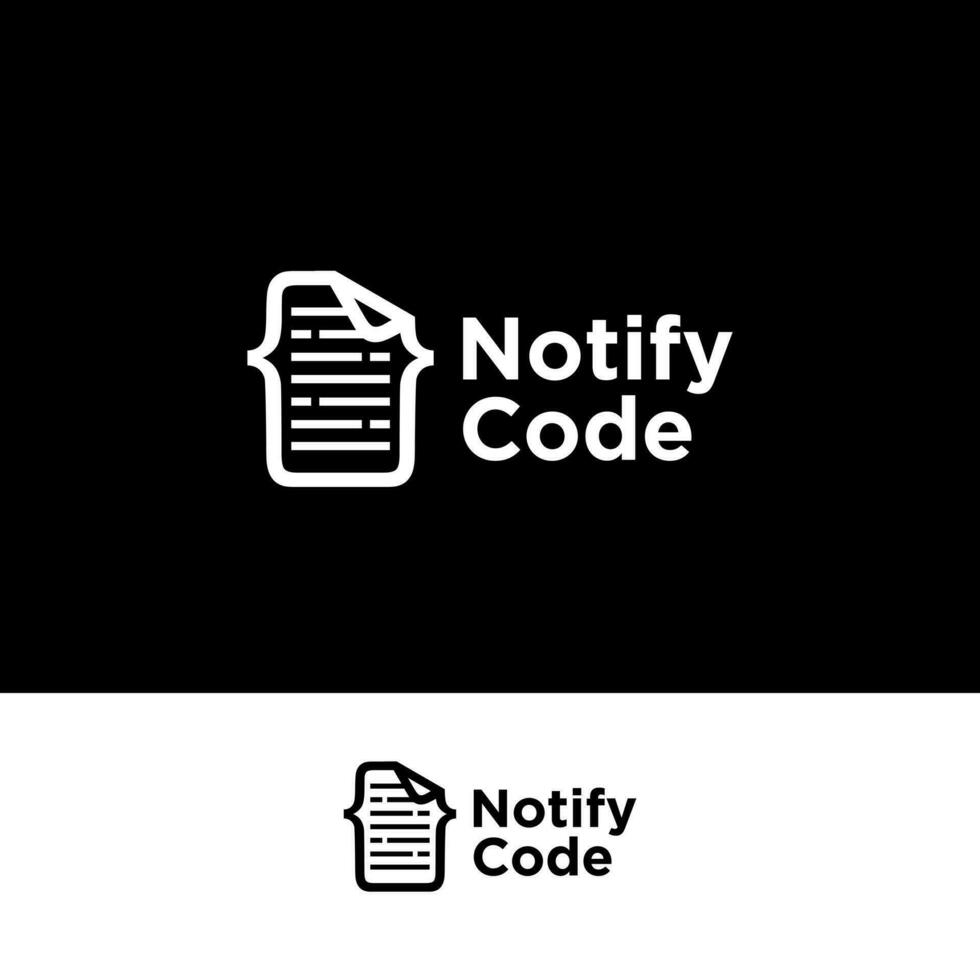 notify code logo design 28894929 Vector Art at Vecteezy