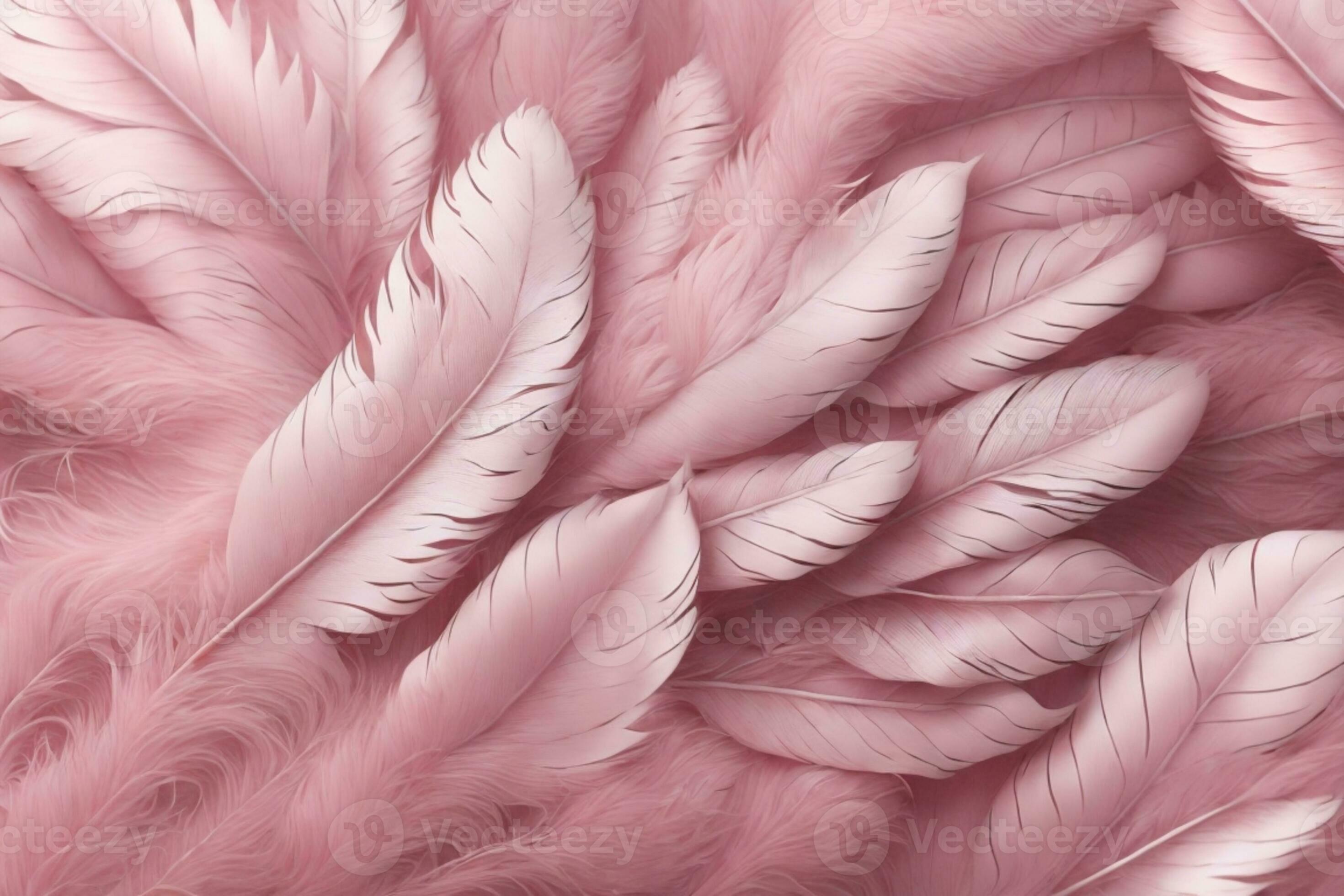 Soft pink feathers texture background. Swan Feather. AI generated ...