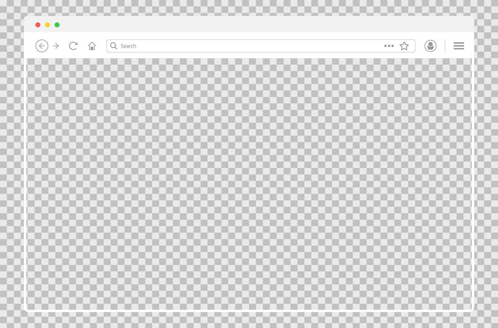 Outline browser window. Website mockup frame. Editable template of ...