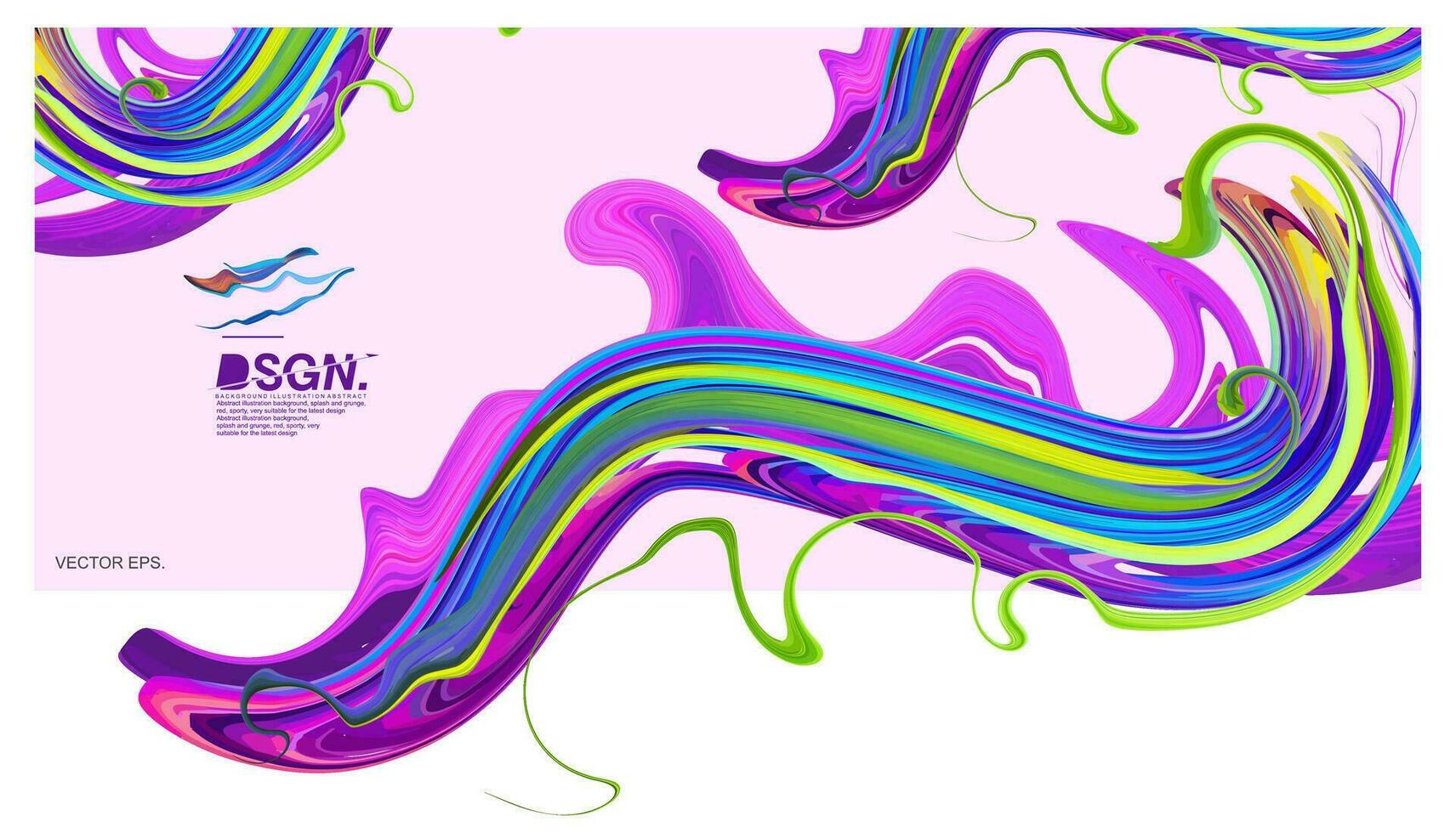 Colorful Abstract Wave Design Abstract Background Vector With Colorful