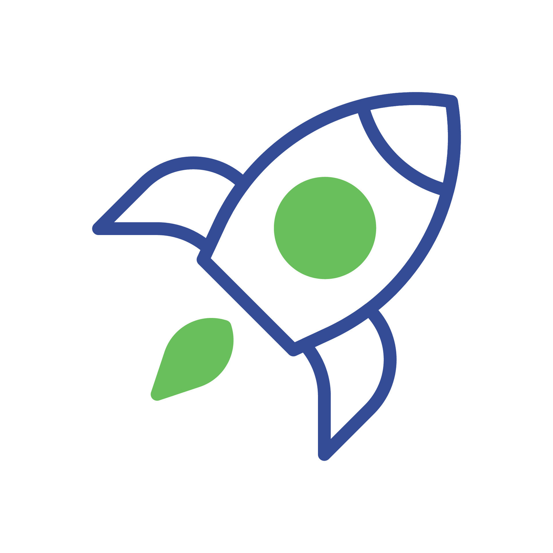 Rocket icon duotone green blue business symbol illustration. 29046534 ...