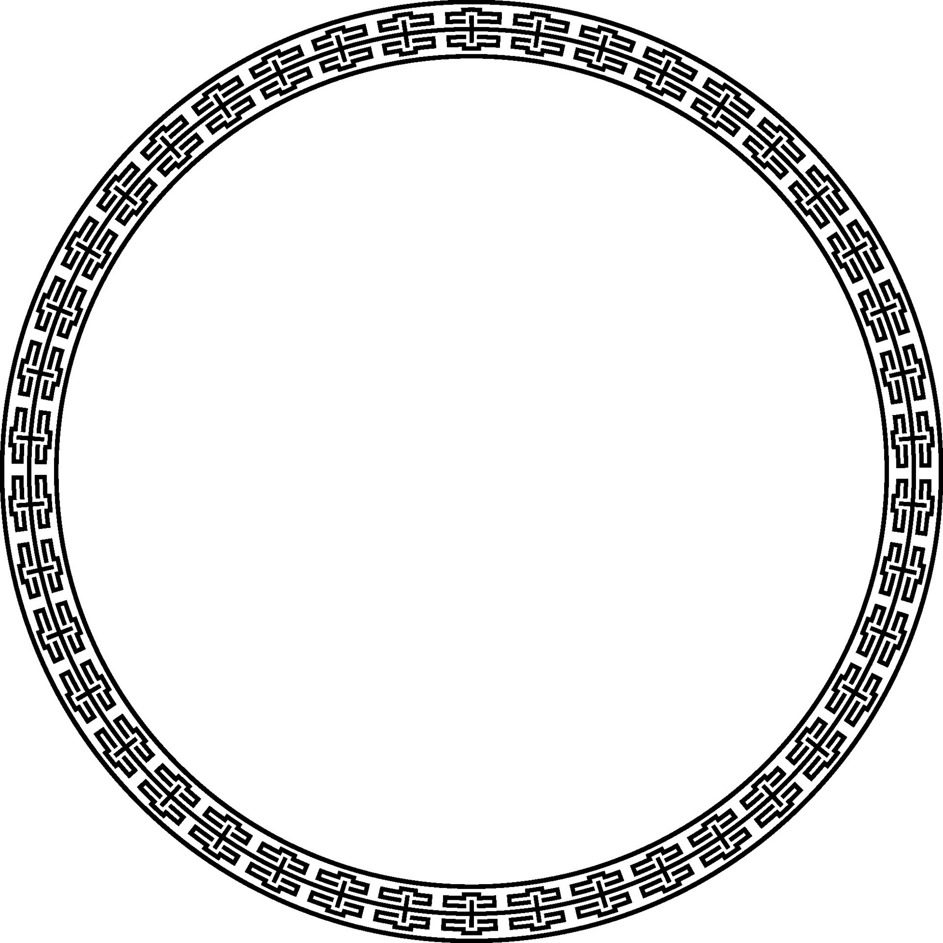 Circle Border With Seamless Meander Pattern 29071726 Vector Art At Vecteezy