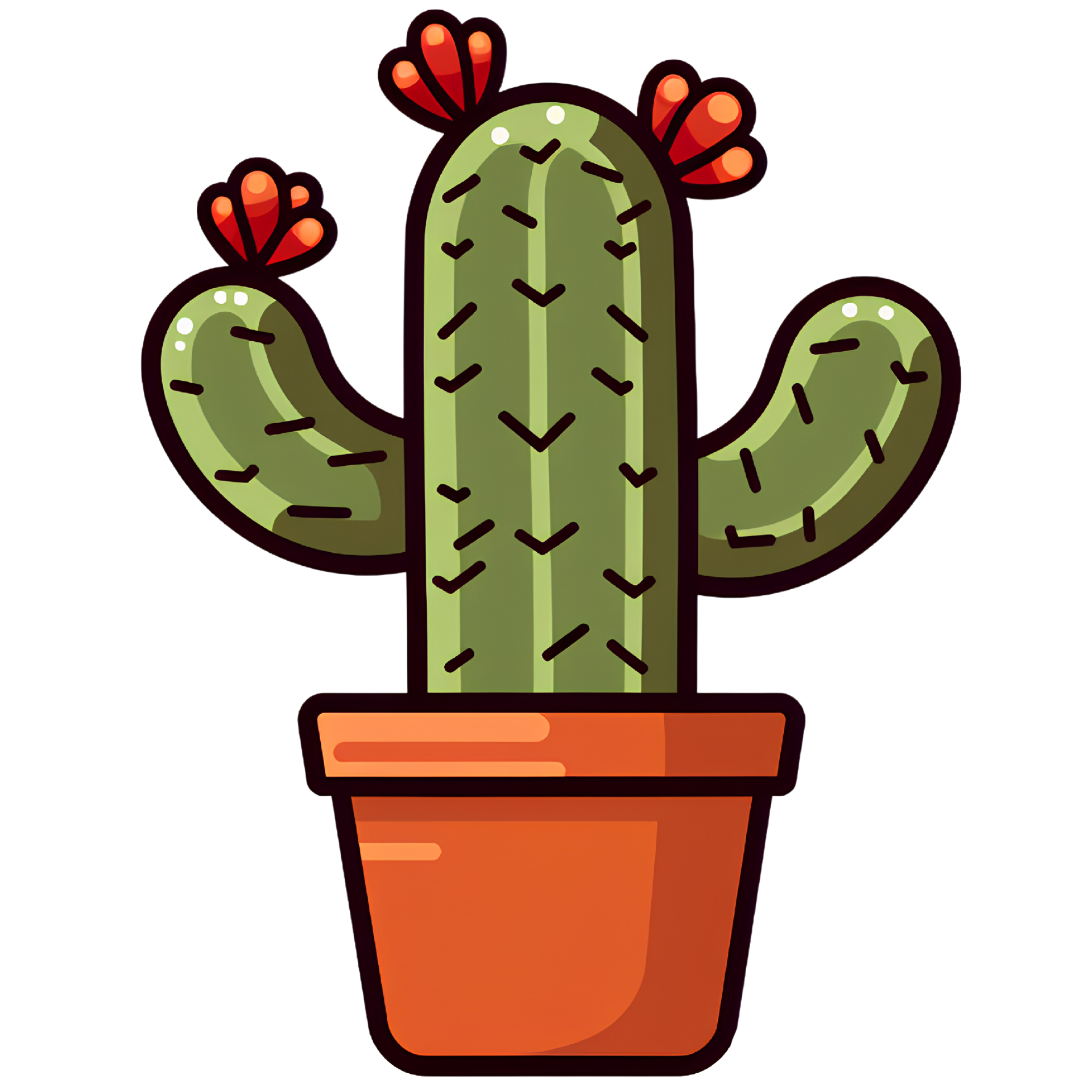 cactus dans une pot dessin ai génératif 29071915 PNG