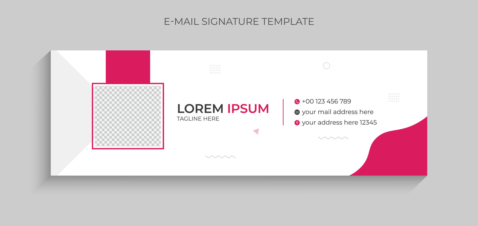 Modern colorful, creative email signature design template for business ...