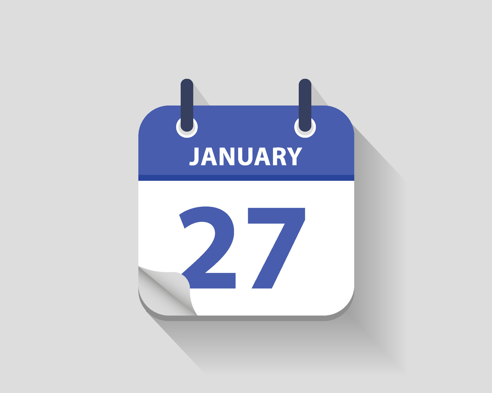 January 27. Vector flat daily calendar icon. Date and time, day, month ... January 27. Vector flat daily calendar icon. Date and time, day, month ...