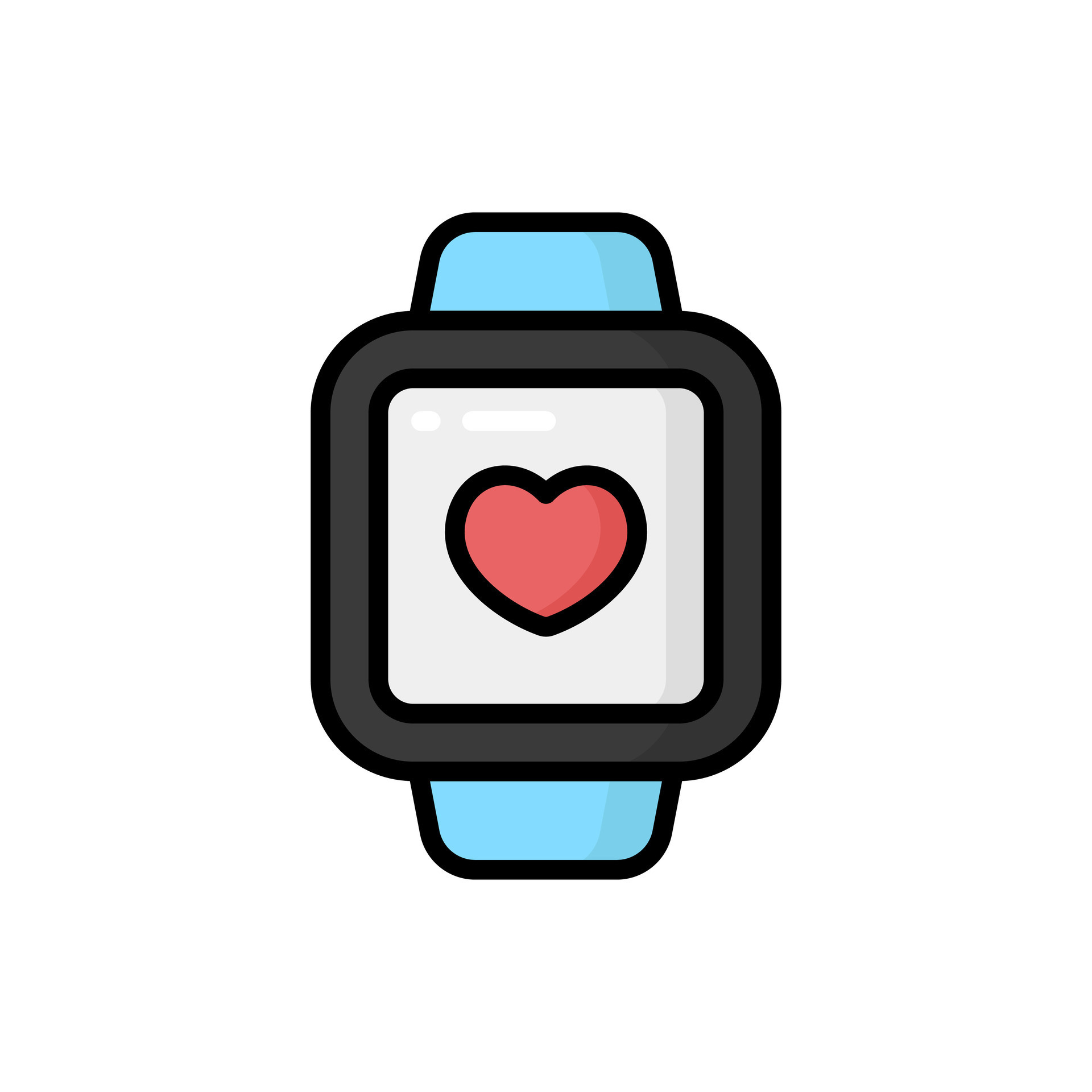 Smartwatch Cartoon Vector Icon Illustration Technology Icon Concept