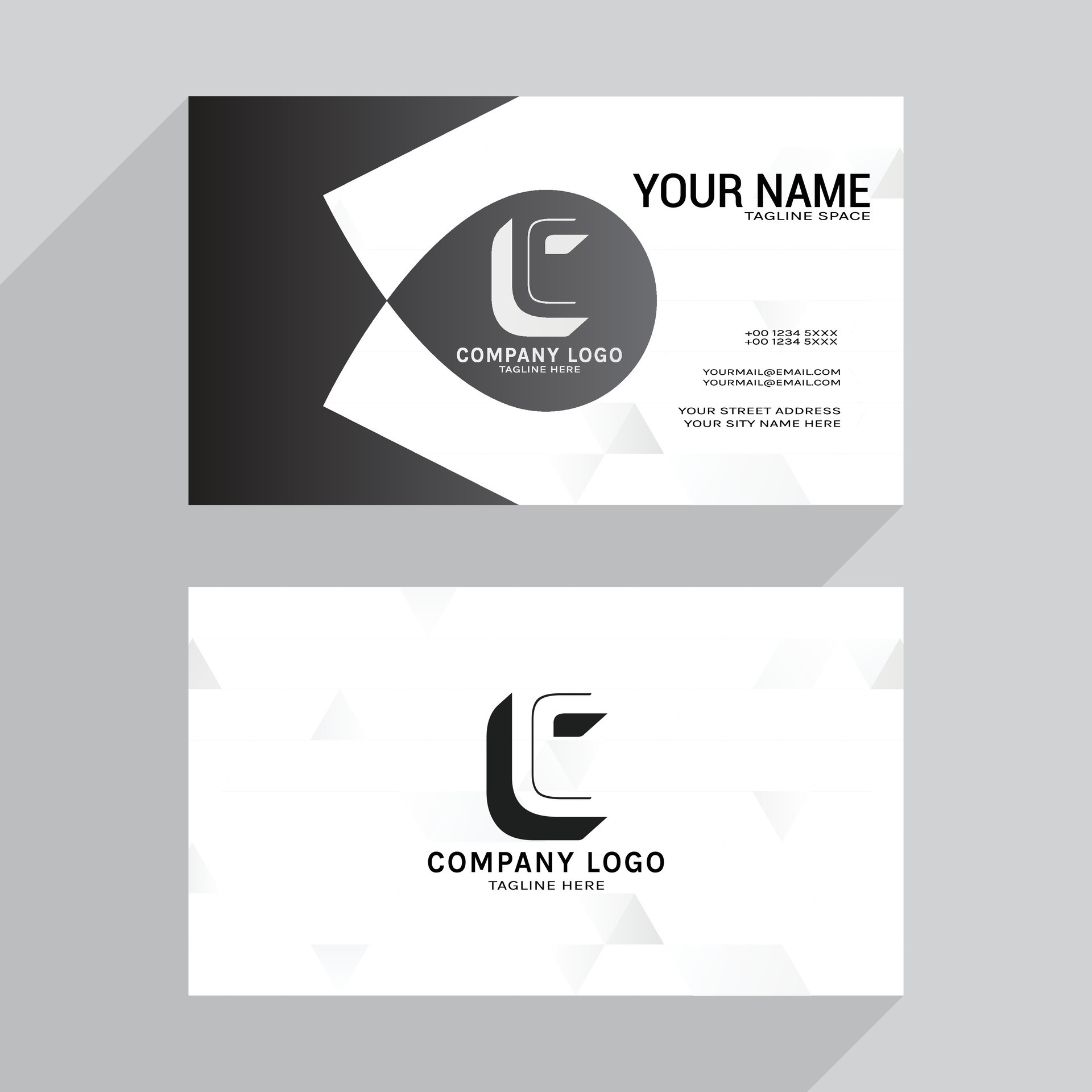 Vector Business cards and Modern Creative and Clean template. simple ... Vector Business cards and Modern Creative and Clean template. simple ...