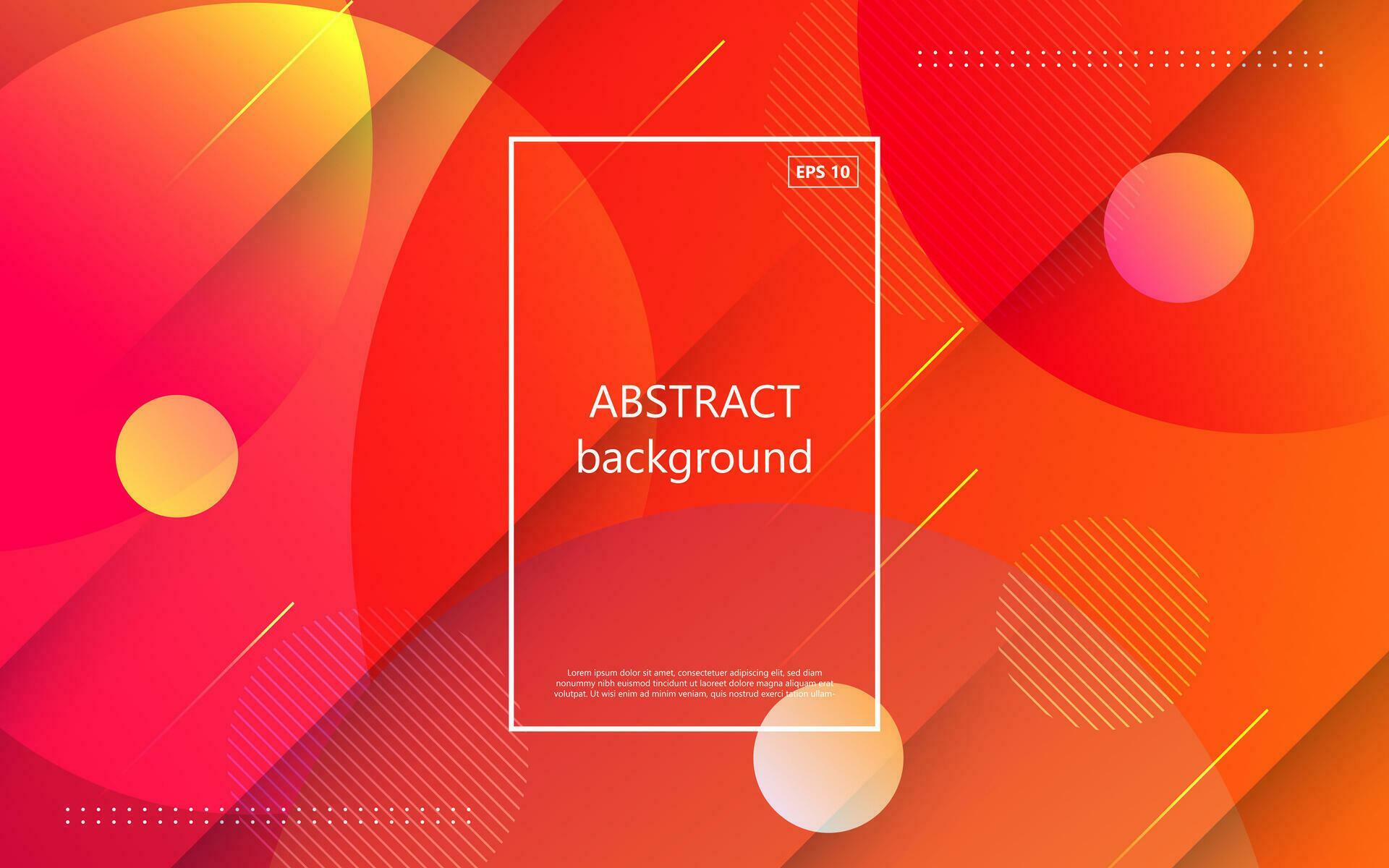 Minimal Orange Abstract Geometric Fluid Dynamic Shape Composition Background Eps10 Vector