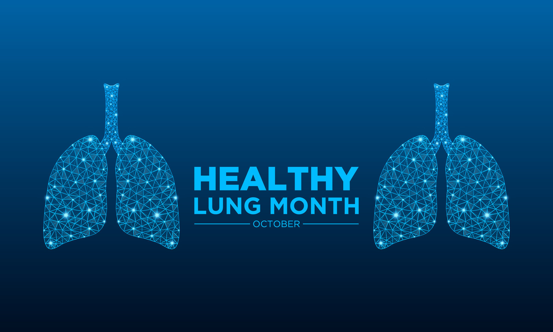 Healthy lung month is observed every year in october. Vector illustration on the theme of ...