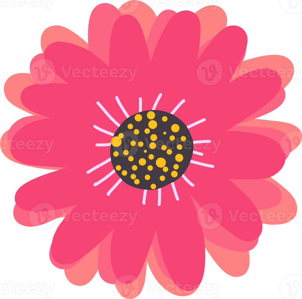 Cute Flower Cartoon Flat Design 29102351 Png