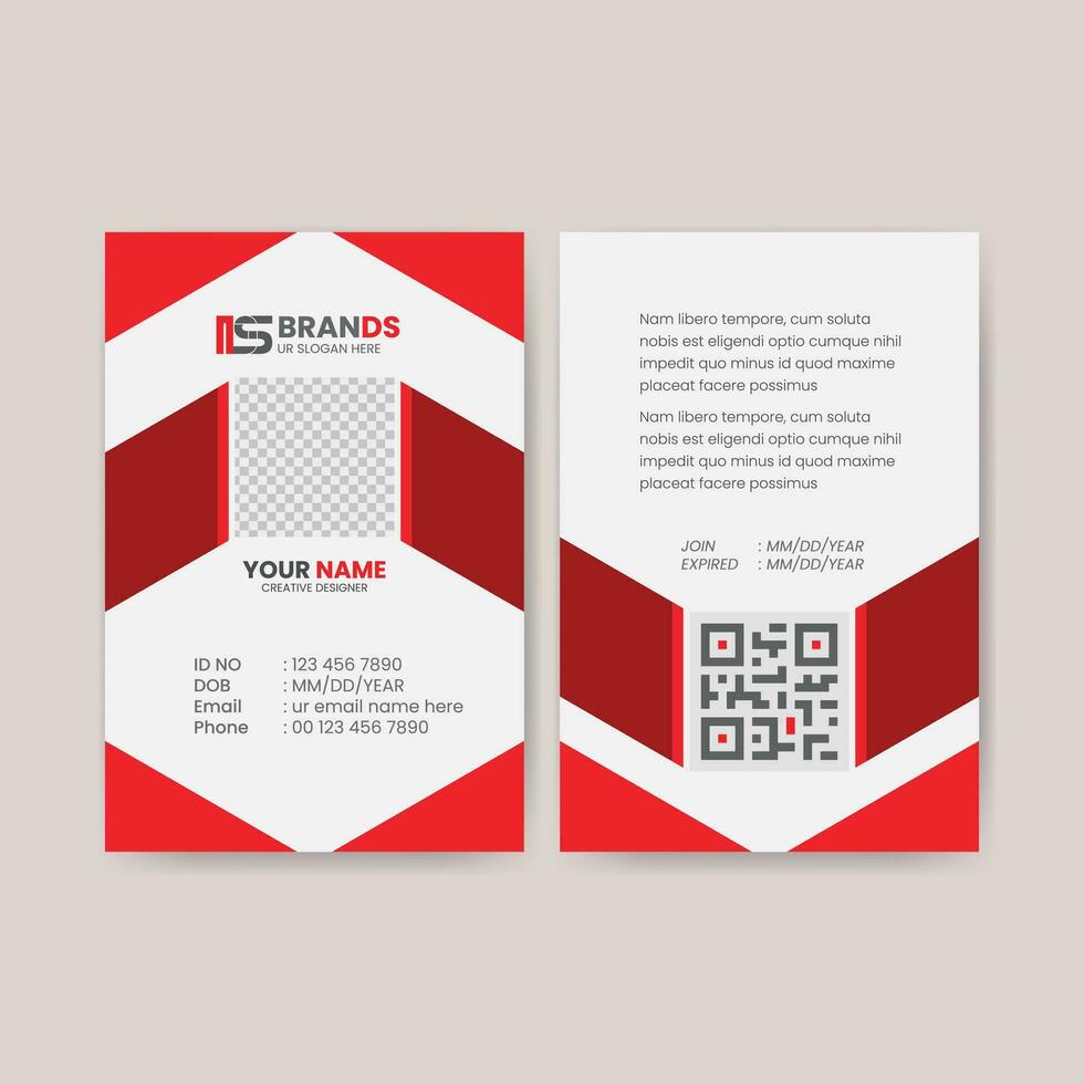 Id Card Template Design 29102478 Vector Art At Vecteezy