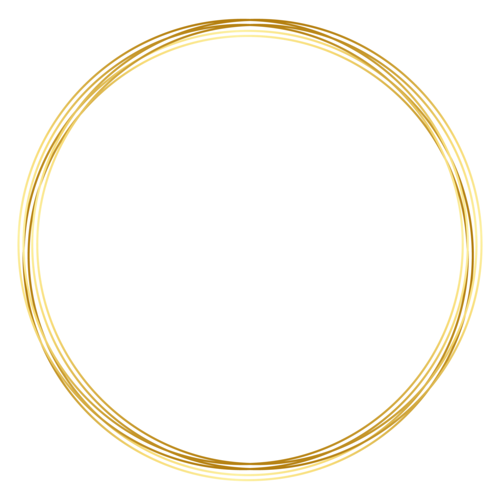 Golden circle frame border clipart 29103487 PNG