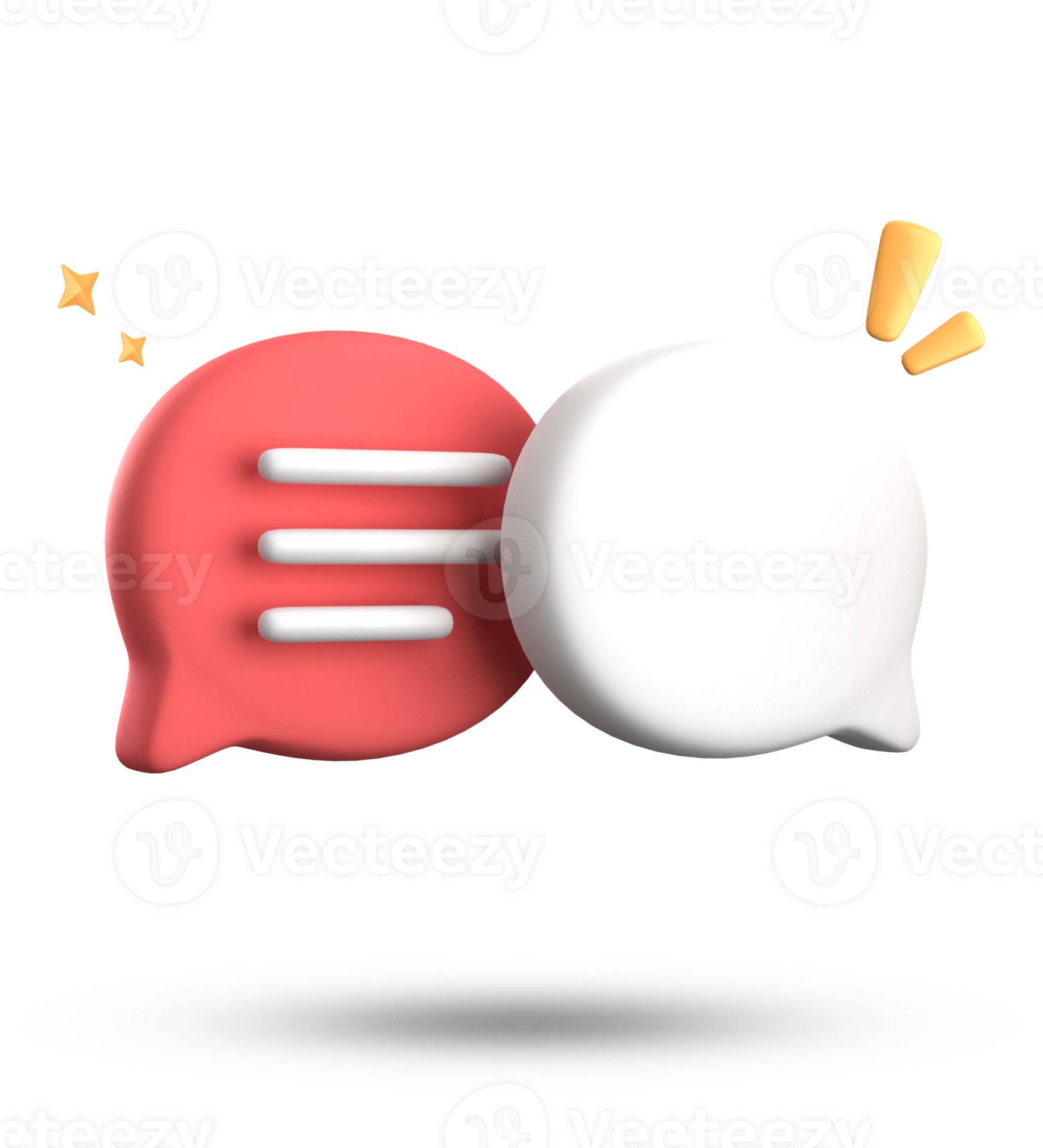 3d rendering of speech bubble icons, 3D pastel chat icon set. Set of 3d ...