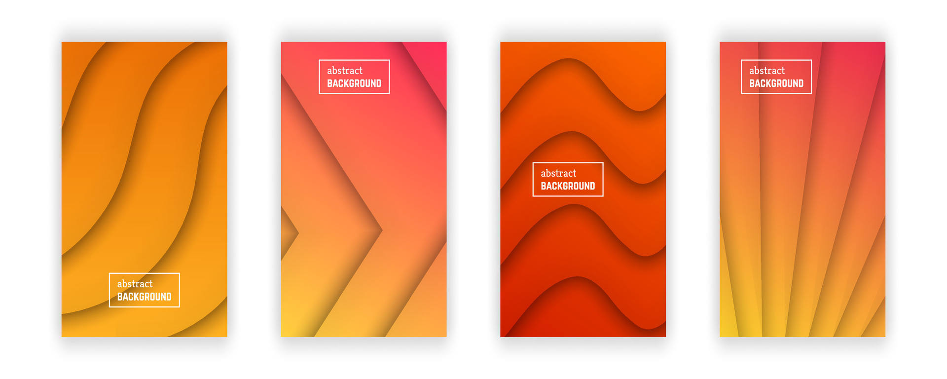 Abstract Minimal Gradient Geometric Background Set Of Four Wave Layer