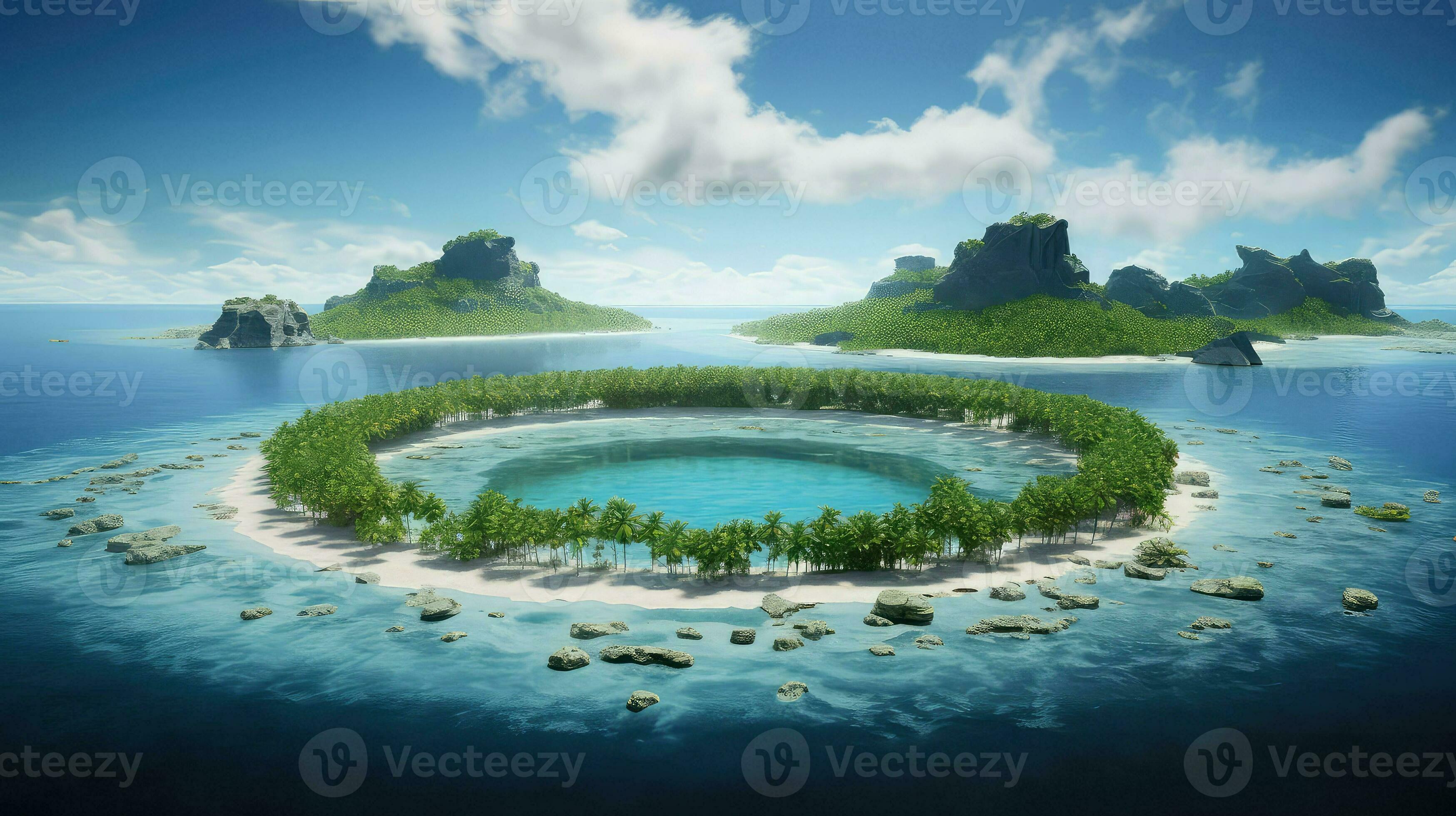 travel polynesian atoll ring ai generated 29109902 Stock Photo at Vecteezy