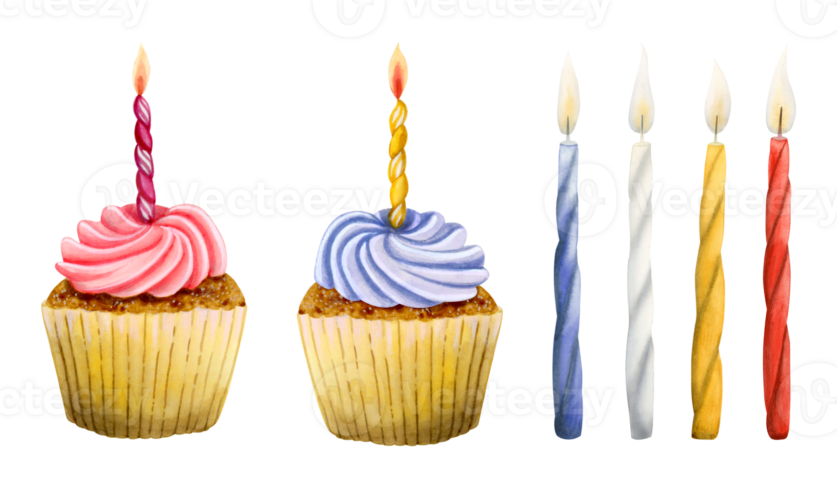 Pink Birthday Cupcakes Clipart Birthday Cupcake For Celebration Party,