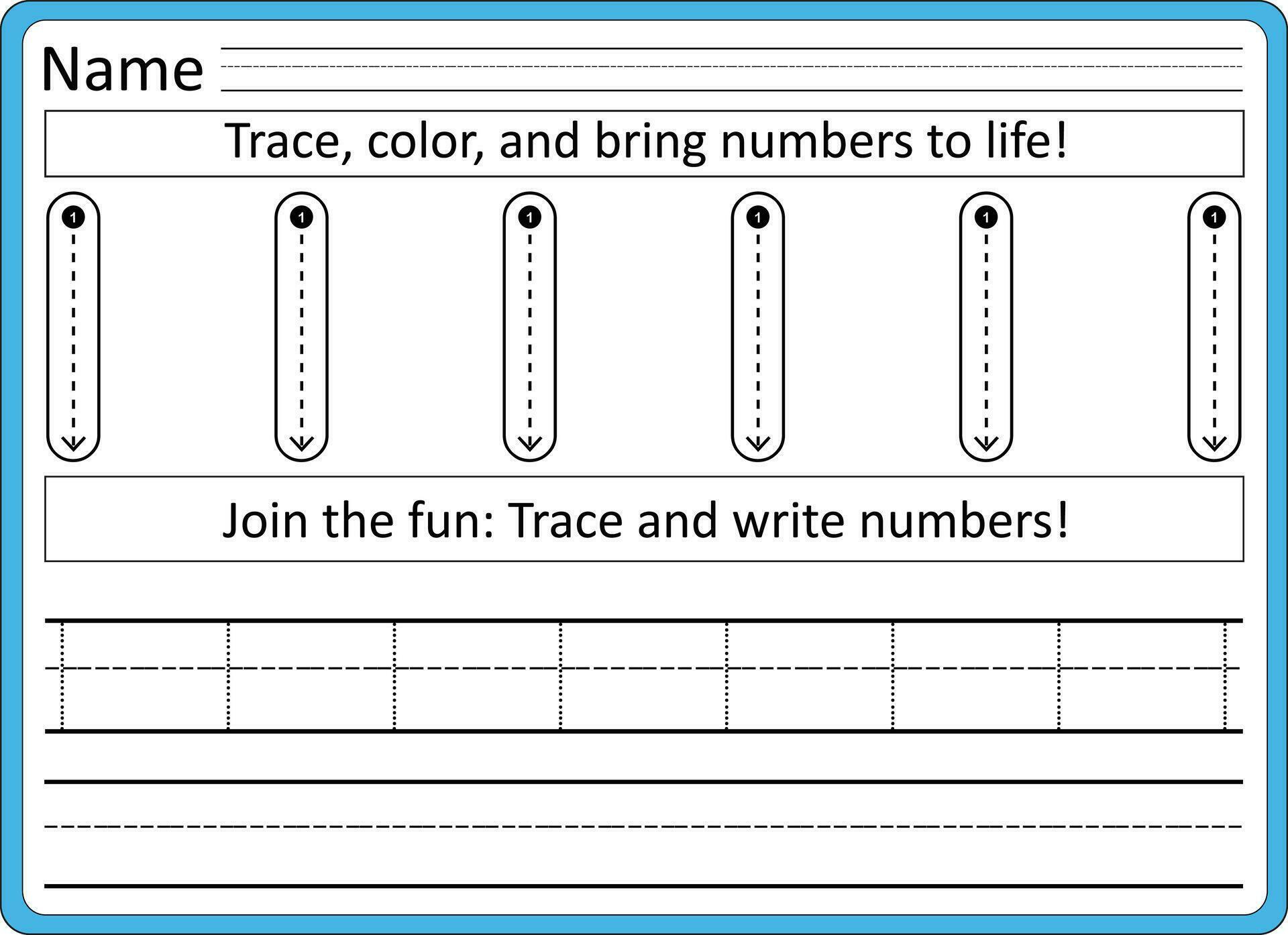 Tracing worksheets for kids handwriting practice 29128208 Vector Art at ...