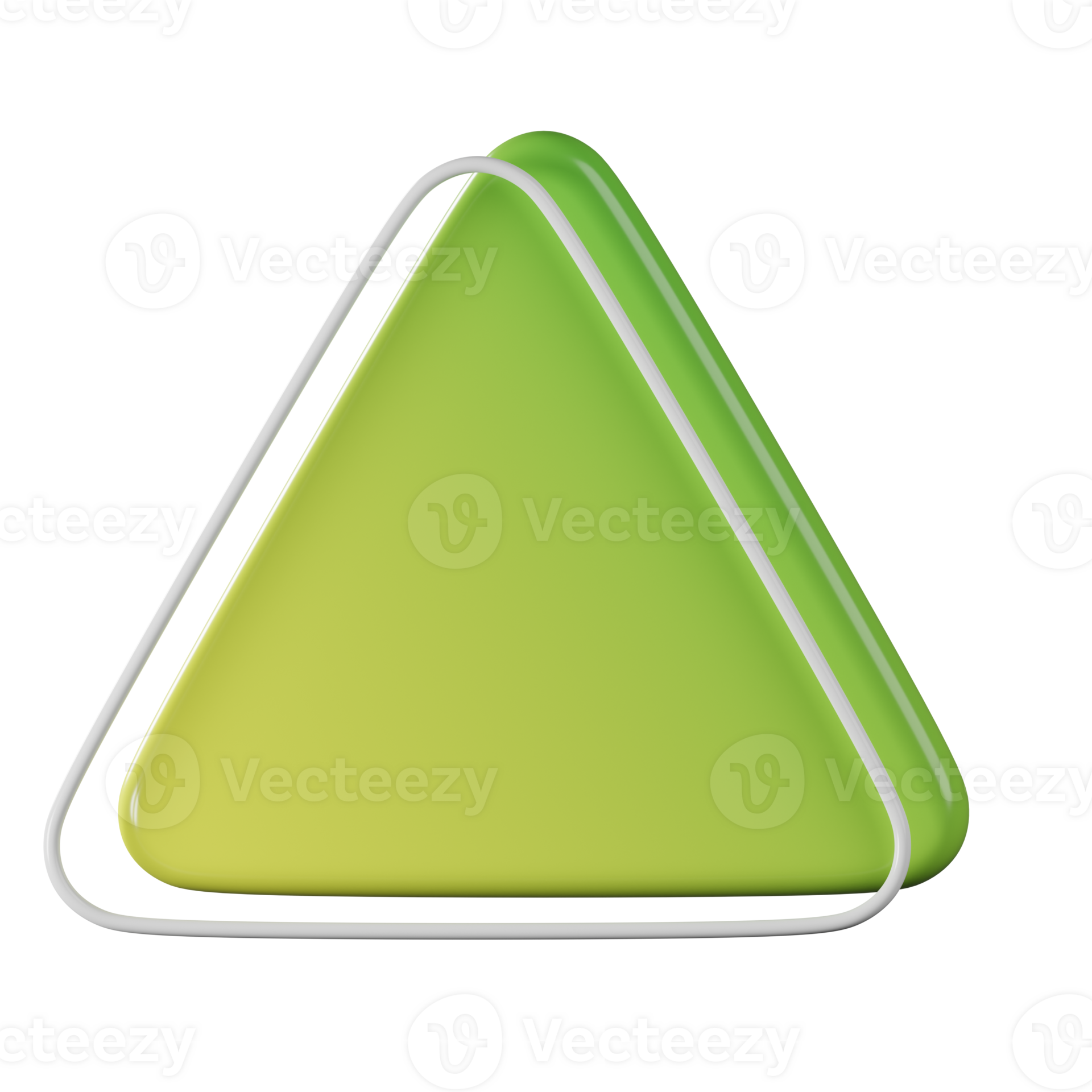Triangle Shape Yellow Green Gradient 3d Rendering 29128847 Png