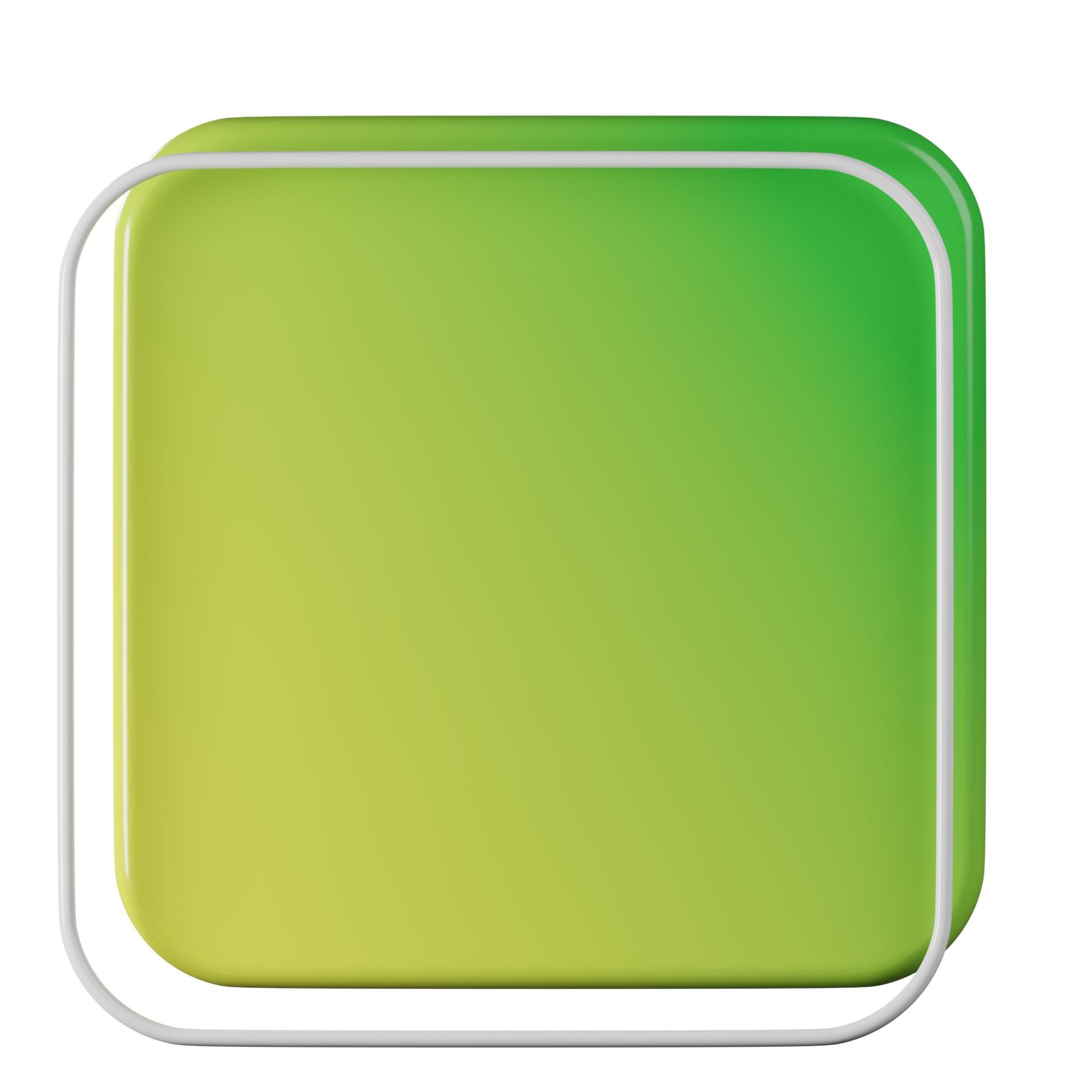 Square Shape Yellow Green Gradient 3d Rendering 29128851 Png