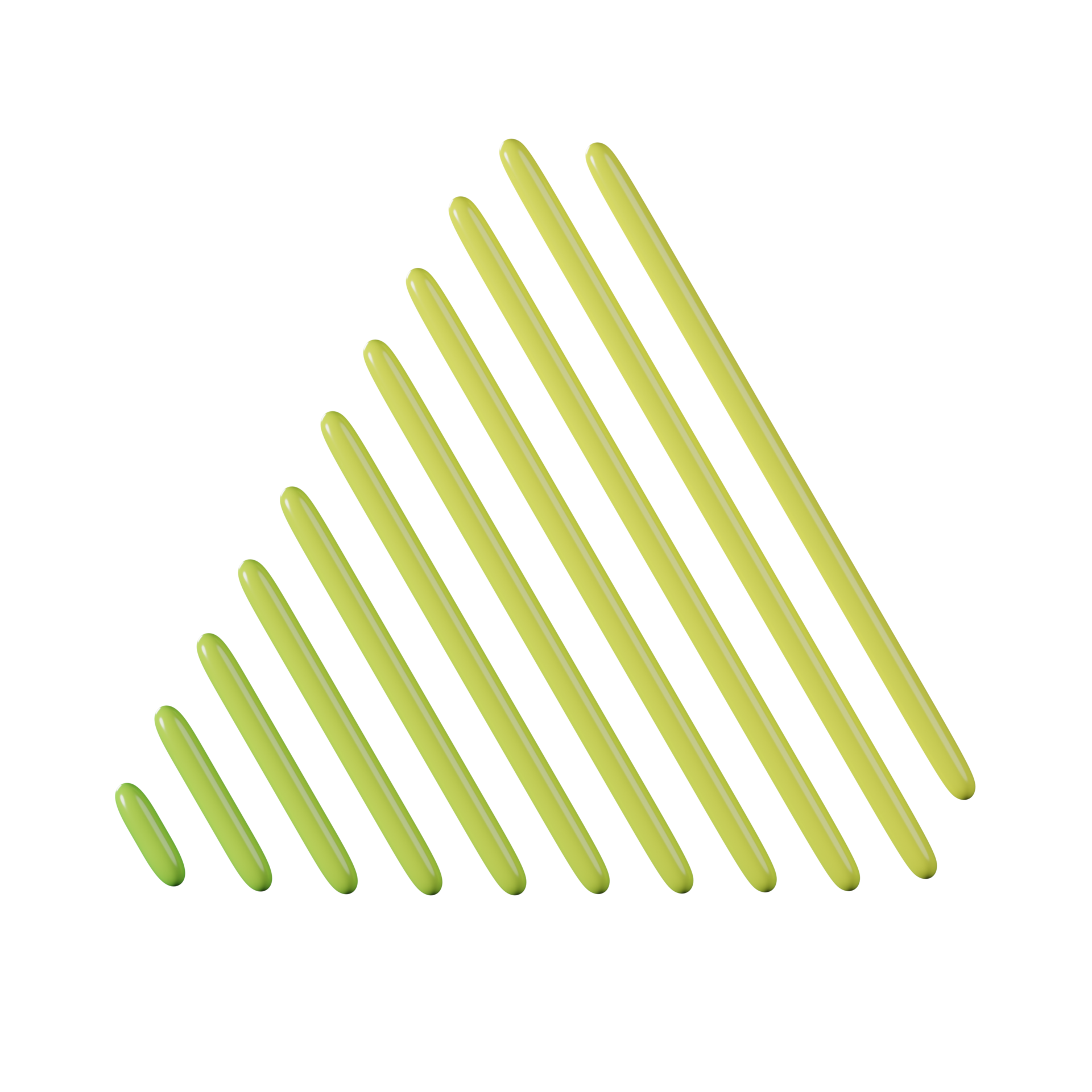 Triangle Shape Yellow Green Gradient 3d Rendering 29128886 Png
