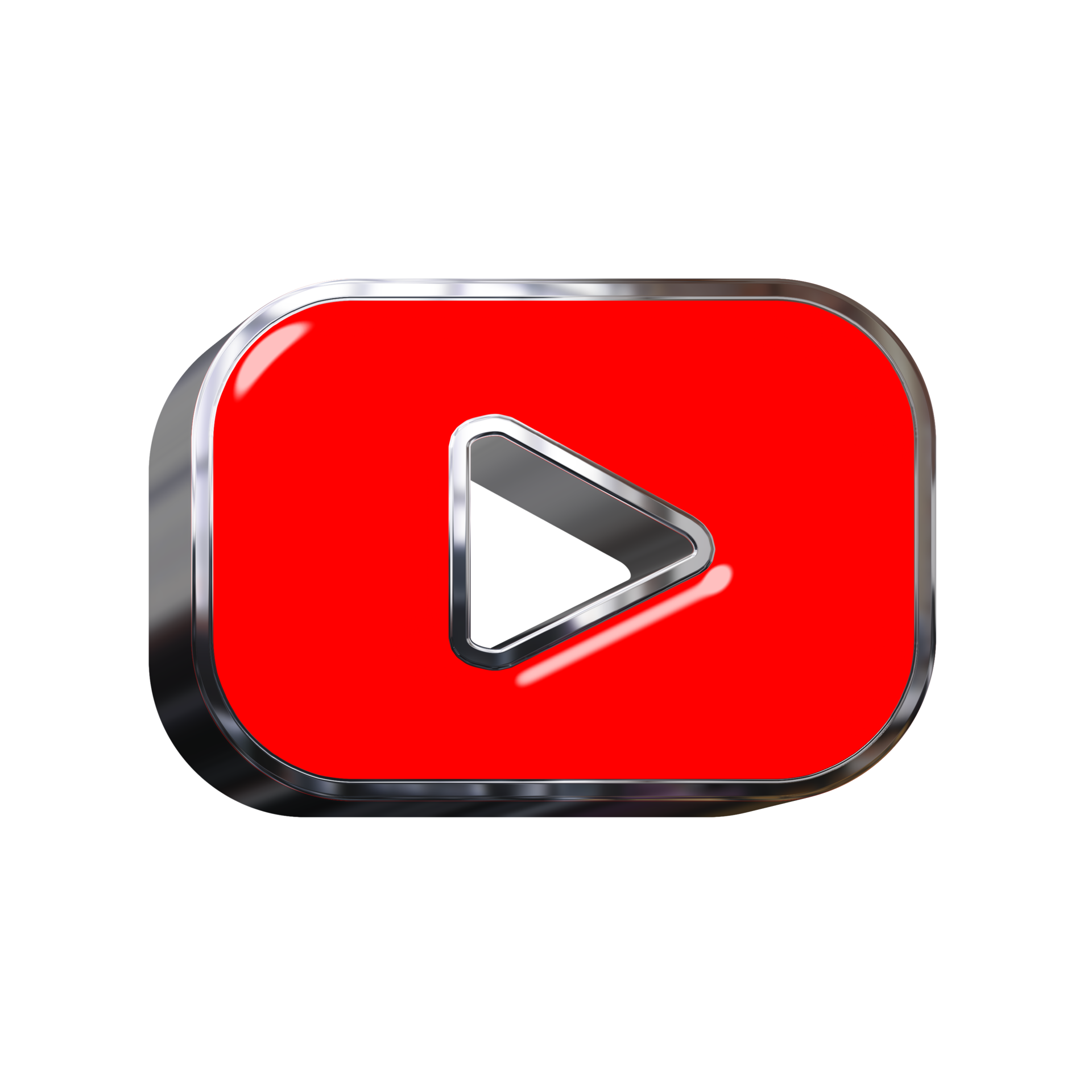 3D Youtube Icon 29129390 PNG