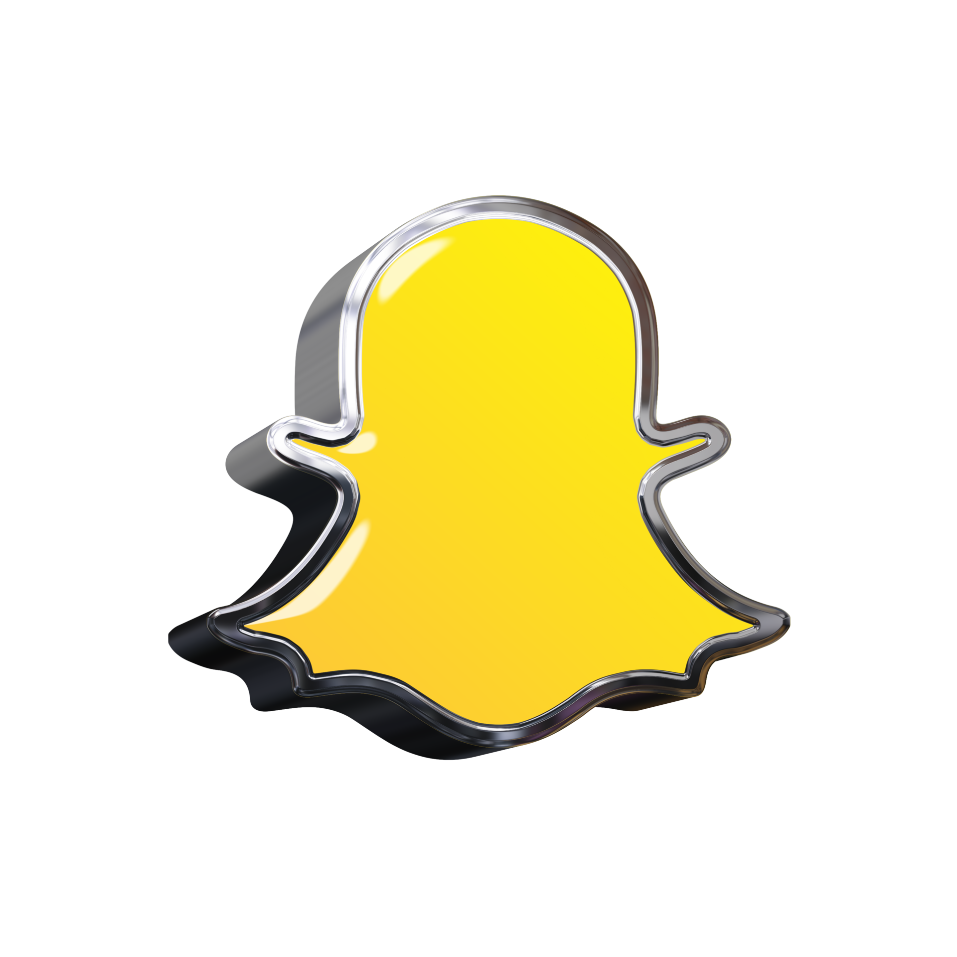 3D Snapchat Icon 29129396 PNG