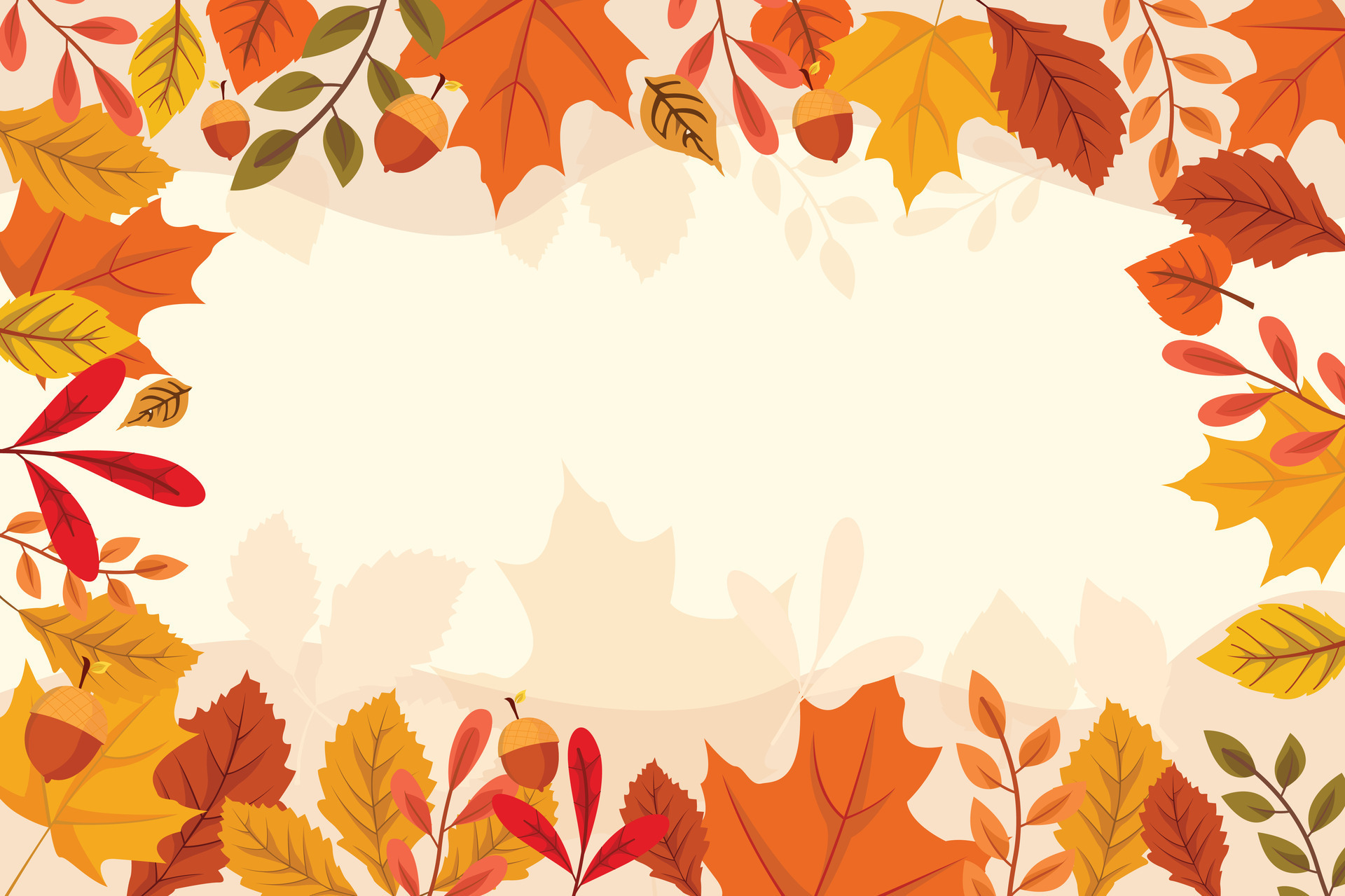 Autumn leaves background design template 29129748 Vector Art at Vecteezy