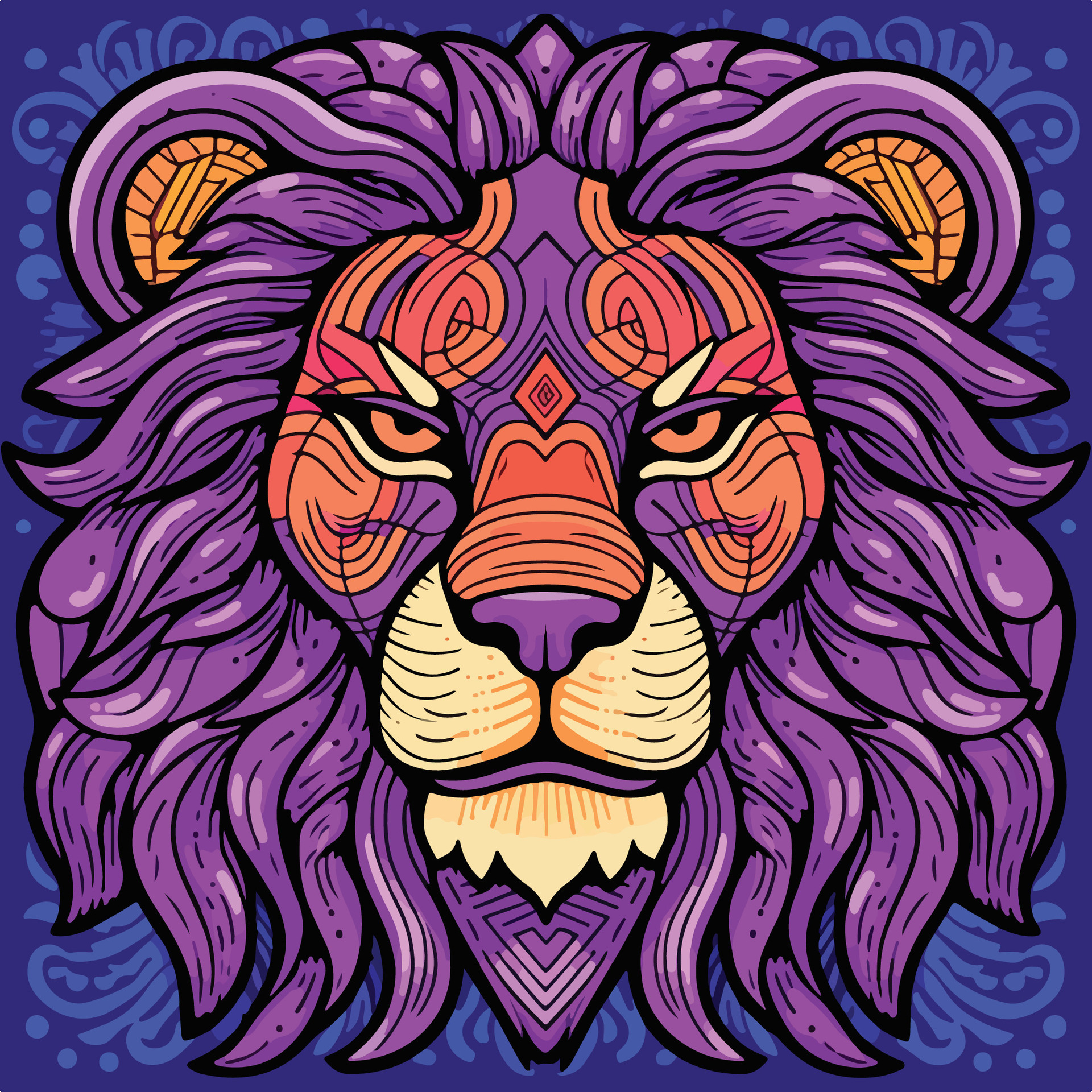 Lion Doodle Illustration 29130631 Vector Art At Vecteezy