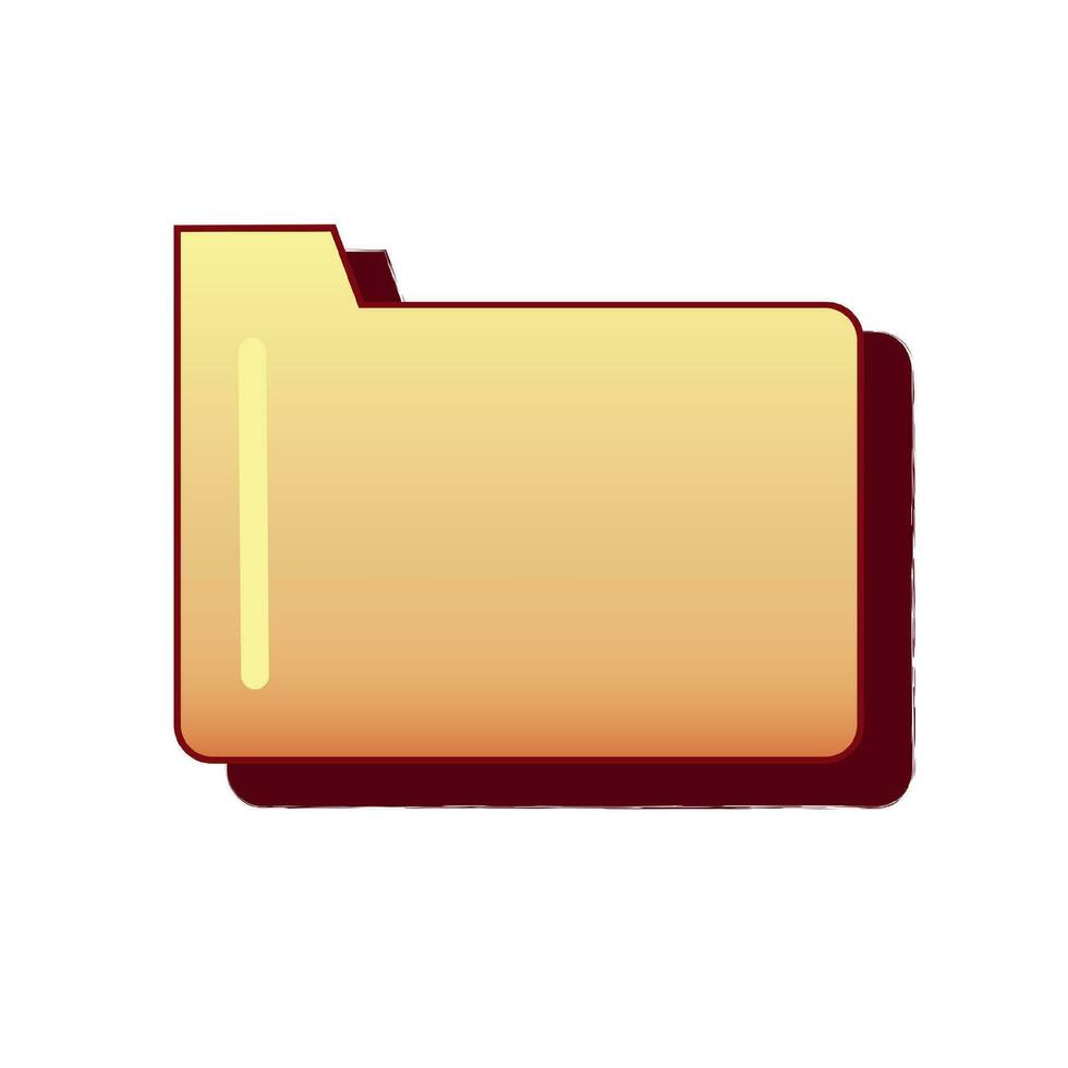 Folder icon sign. Retro PC user interface aestetic. 80s 90s old ...