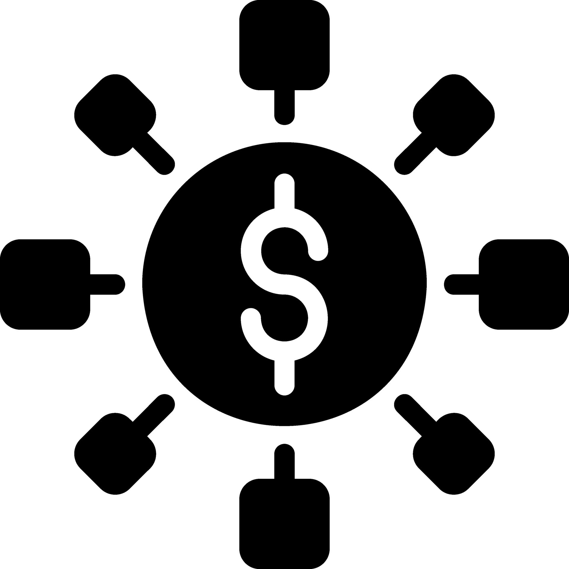 distribution glyph icon 29133391 Vector Art at Vecteezy