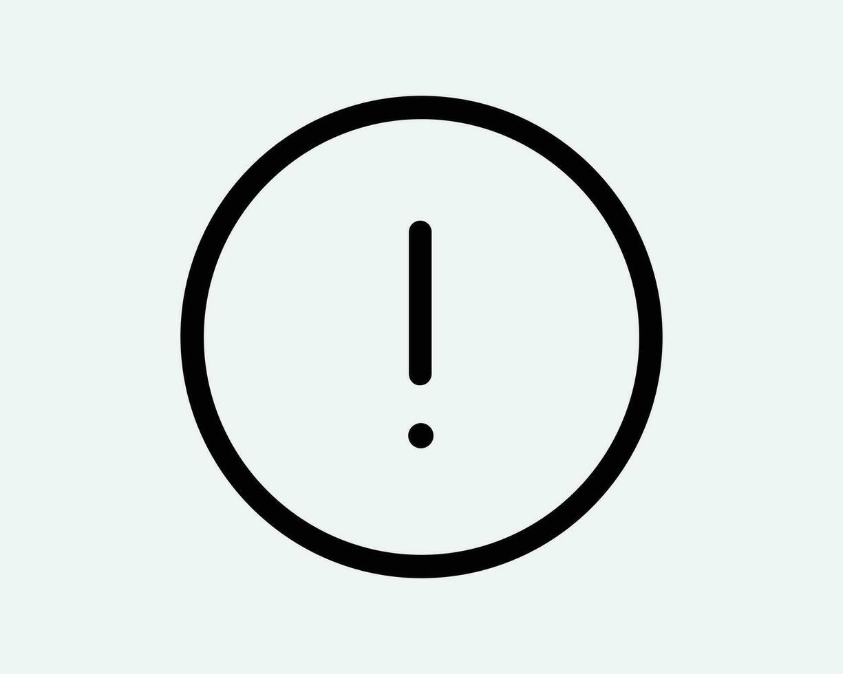 Error Round Line Icon Alert Attention Problem Danger Exclamation Mark Circle Circular Button