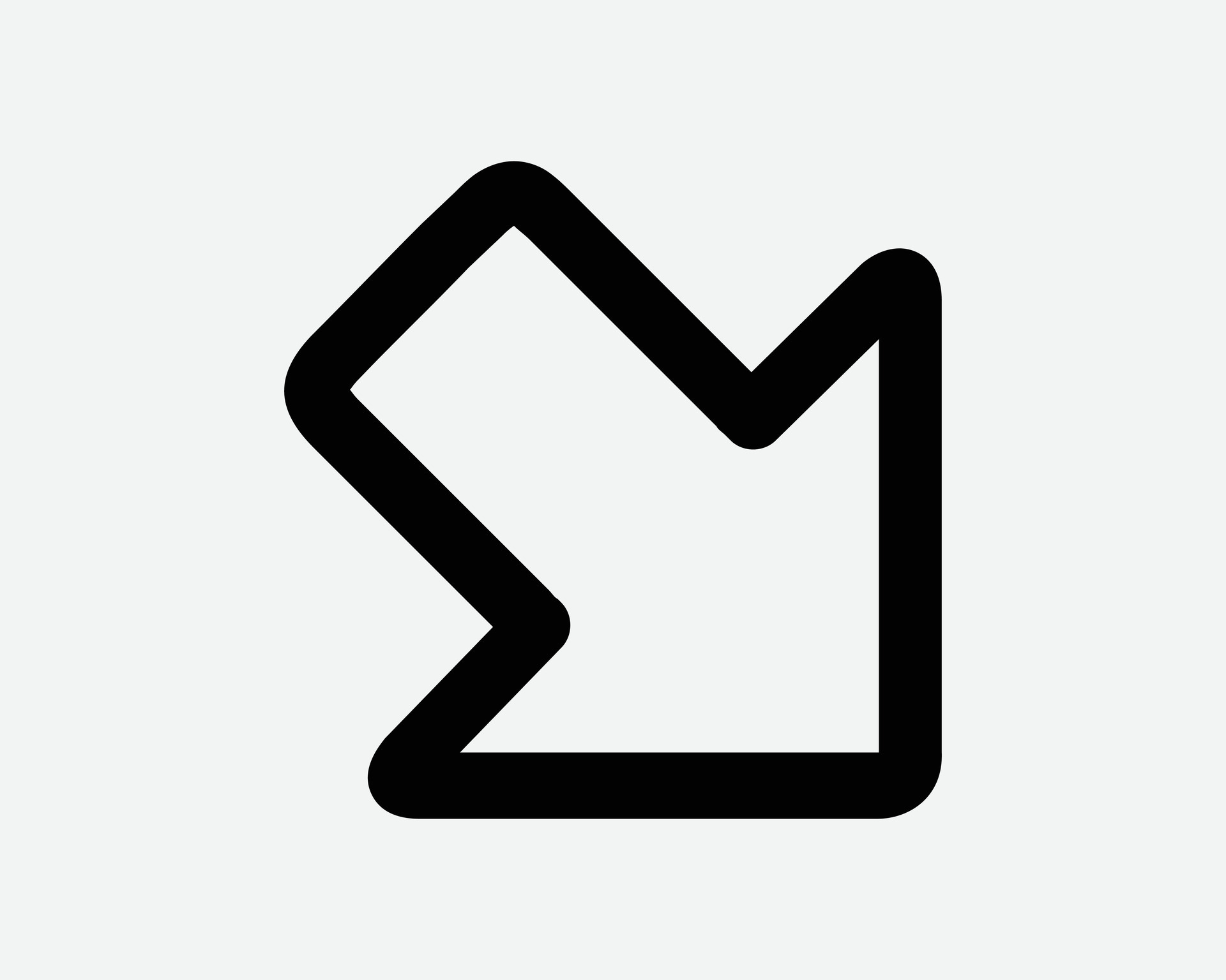 Bottom Right Arrow Line Down Under Escape Exit Path Route Road Traffic Direction Navigation