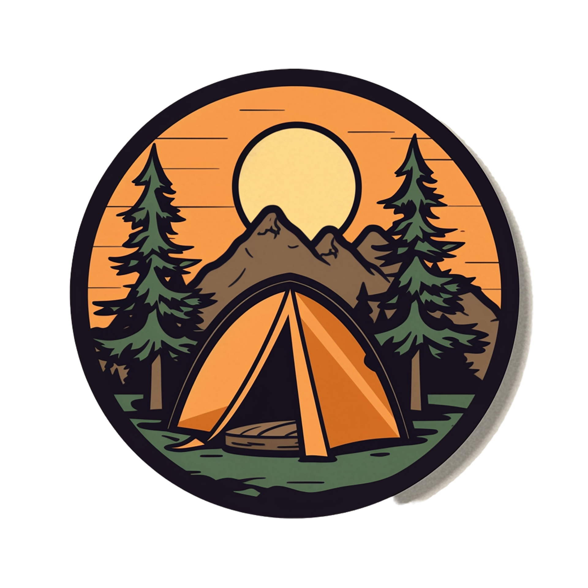 Camp Logo, Camp Png, Outdoor Camping Large Sticker, Camping Sticker, Camp Sticker Png, AI ...