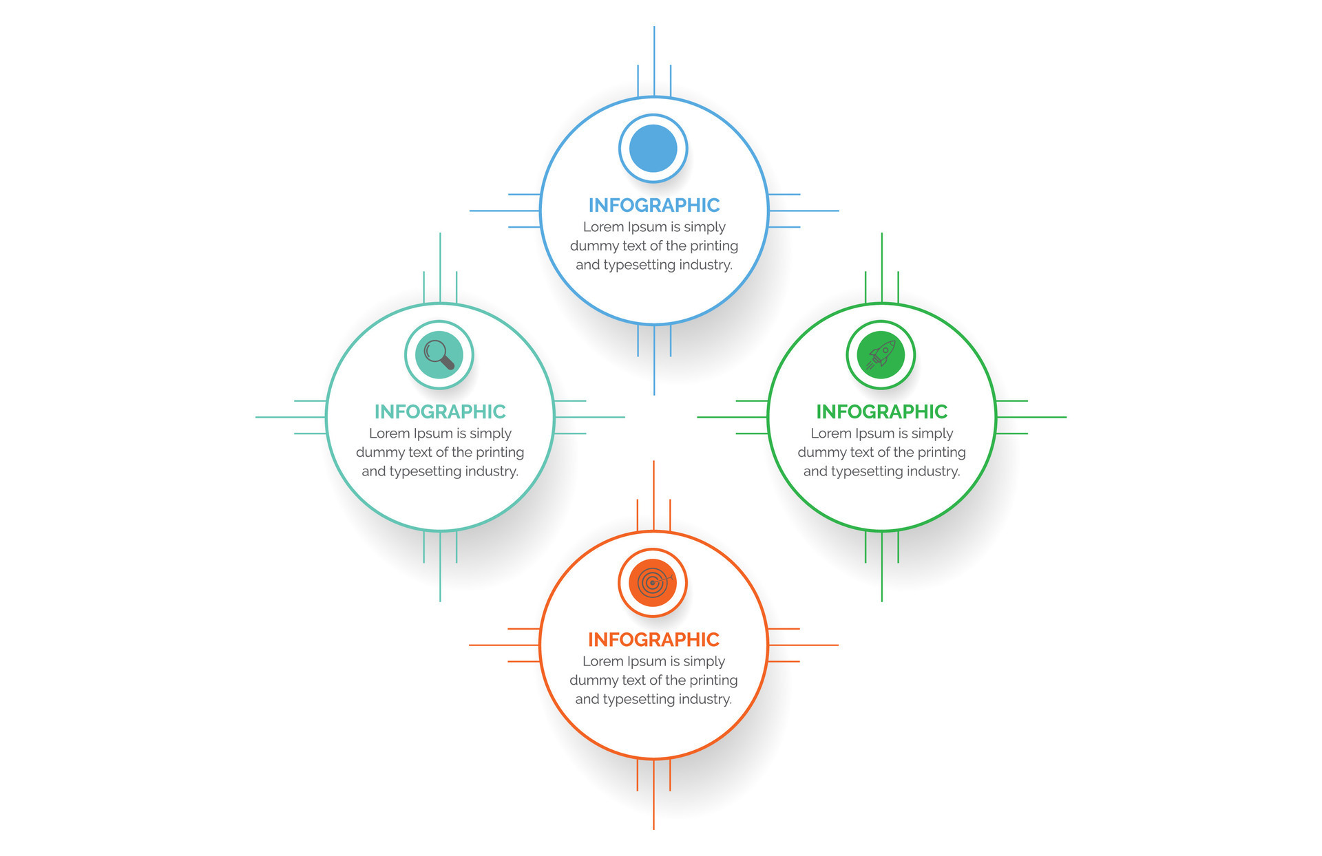 Business data visualization. Process chart. Abstract elements of graph ...