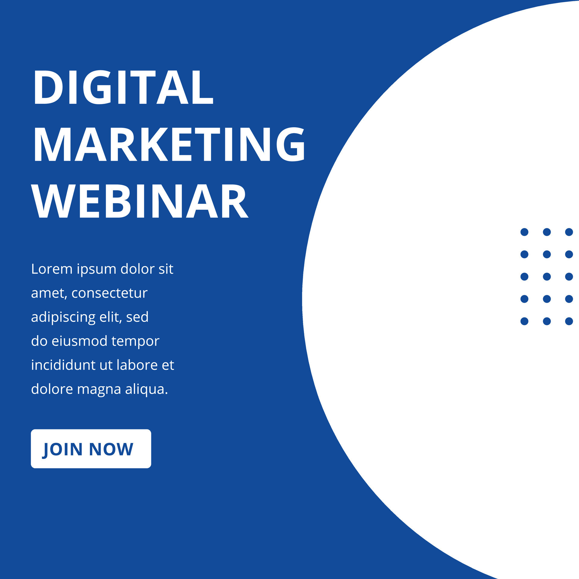 Digital Marketing Webinar Poster Free Template 29145868 Vector Art At Vecteezy