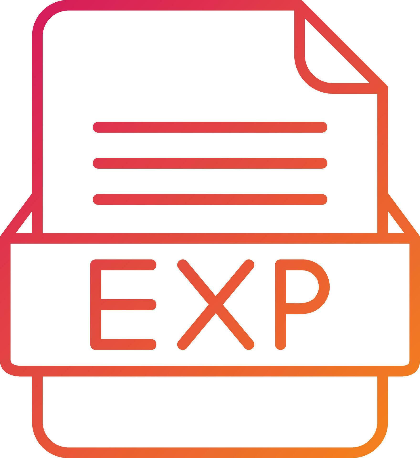 Exp File Format Icon 29148461 Vector Art At Vecteezy