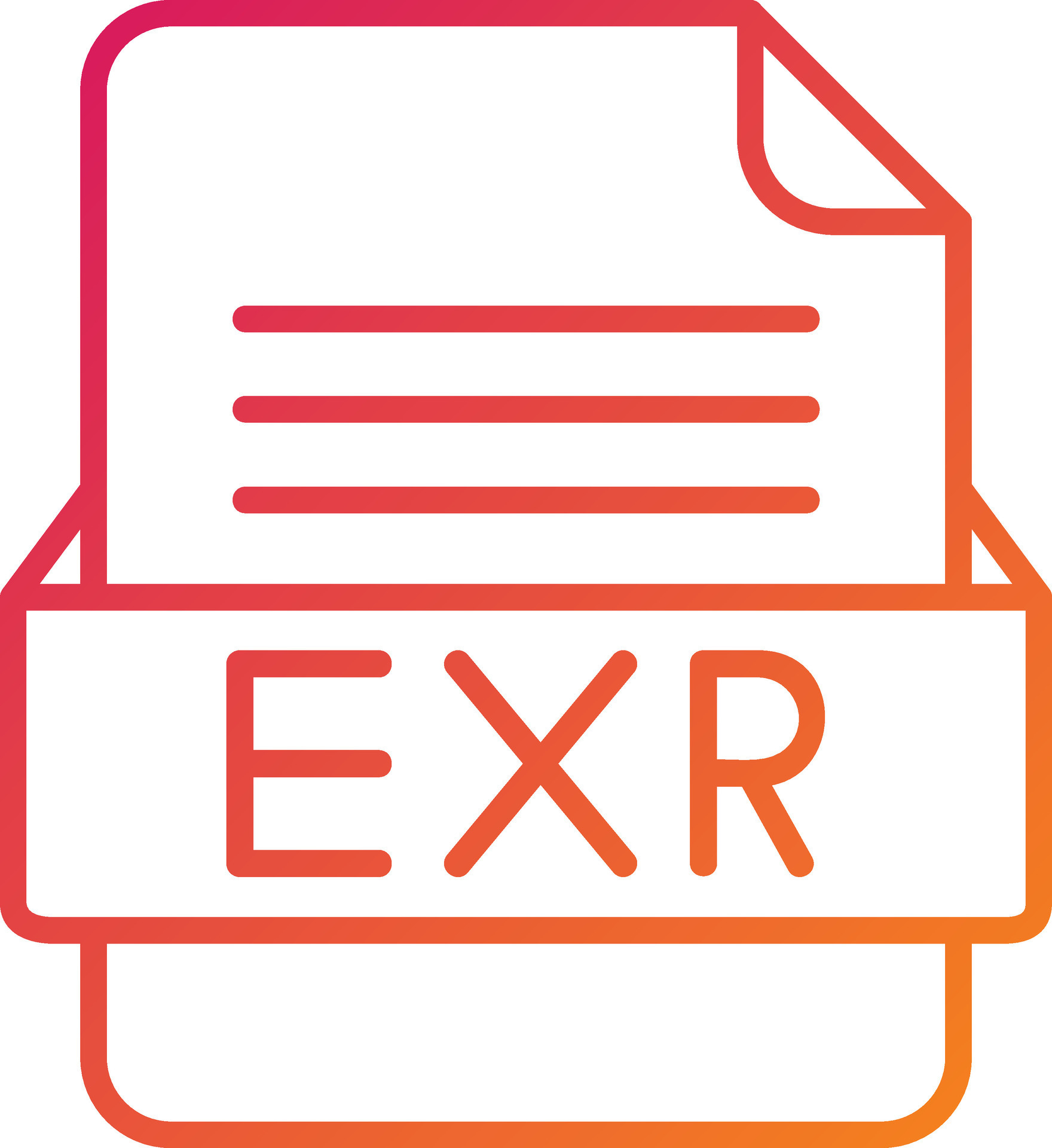 Exr File Format Icon 29148572 Vector Art At Vecteezy