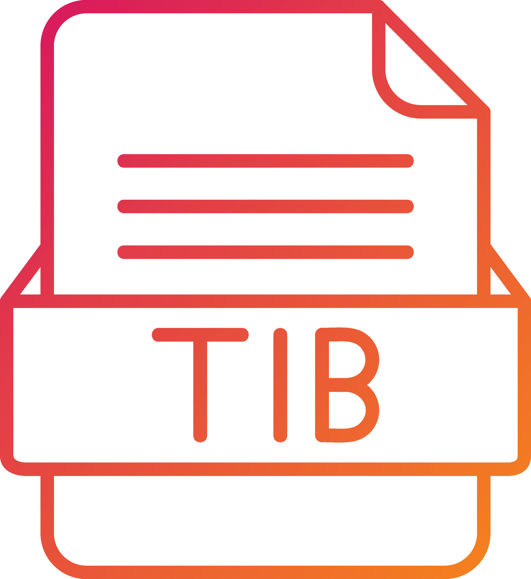 Tib File Format Icon 29148623 Vector Art At Vecteezy