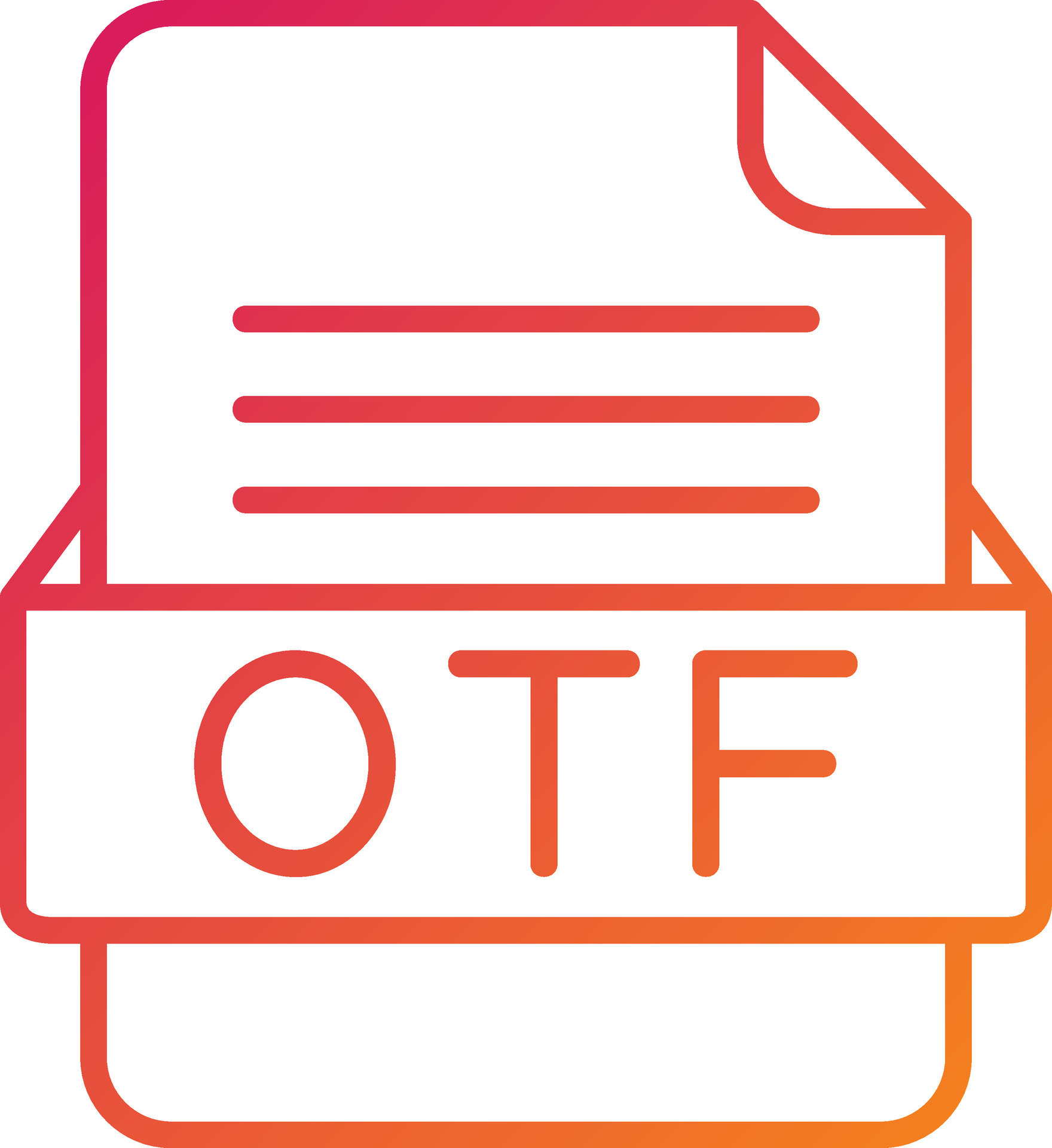 Otf File Format Icon 29148640 Vector Art At Vecteezy
