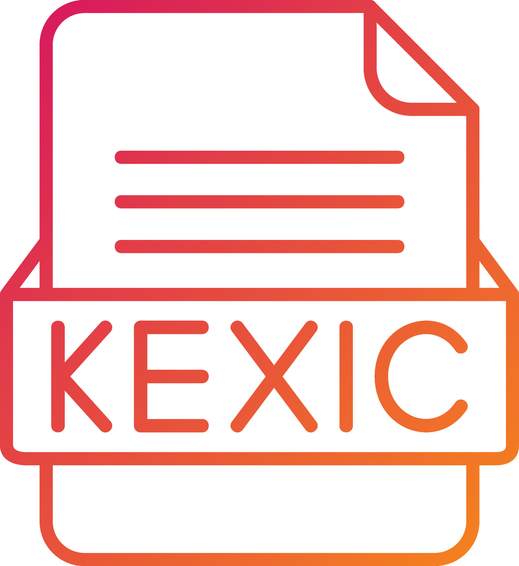 Kexic File Format Icon 29148736 Vector Art At Vecteezy