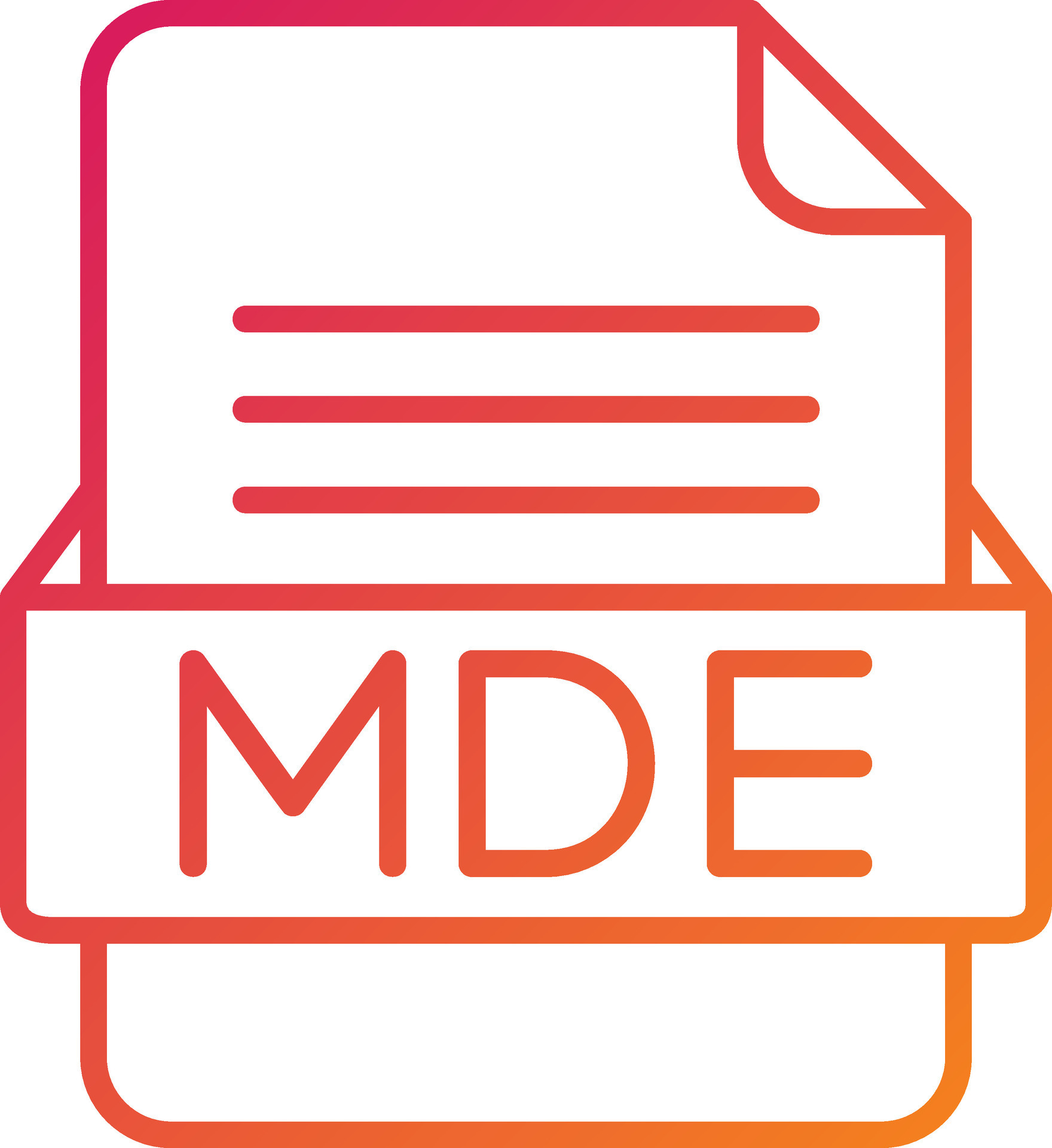 MDE File Format Icon 29148776 Vector Art at Vecteezy MDE File Format Icon 29148776 Vector Art at Vecteezy
