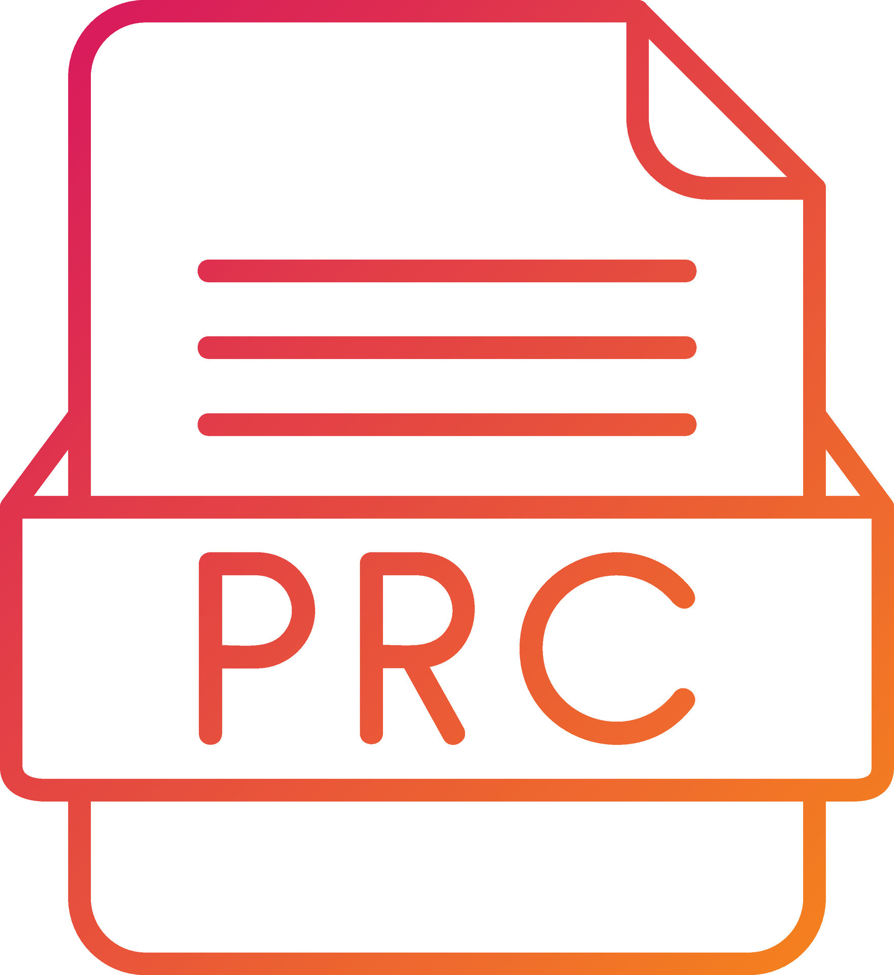 Prc File Format Icon 29148783 Vector Art At Vecteezy