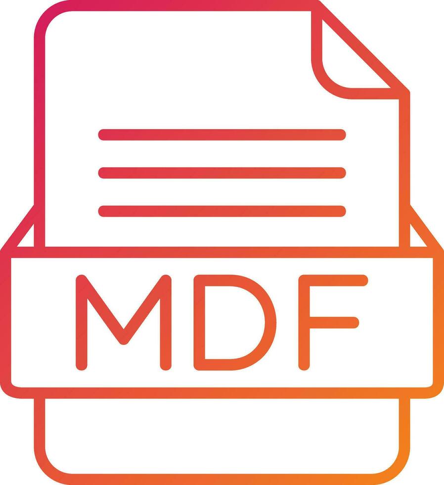 Mdf File Format Icon 29148990 Vector Art At Vecteezy