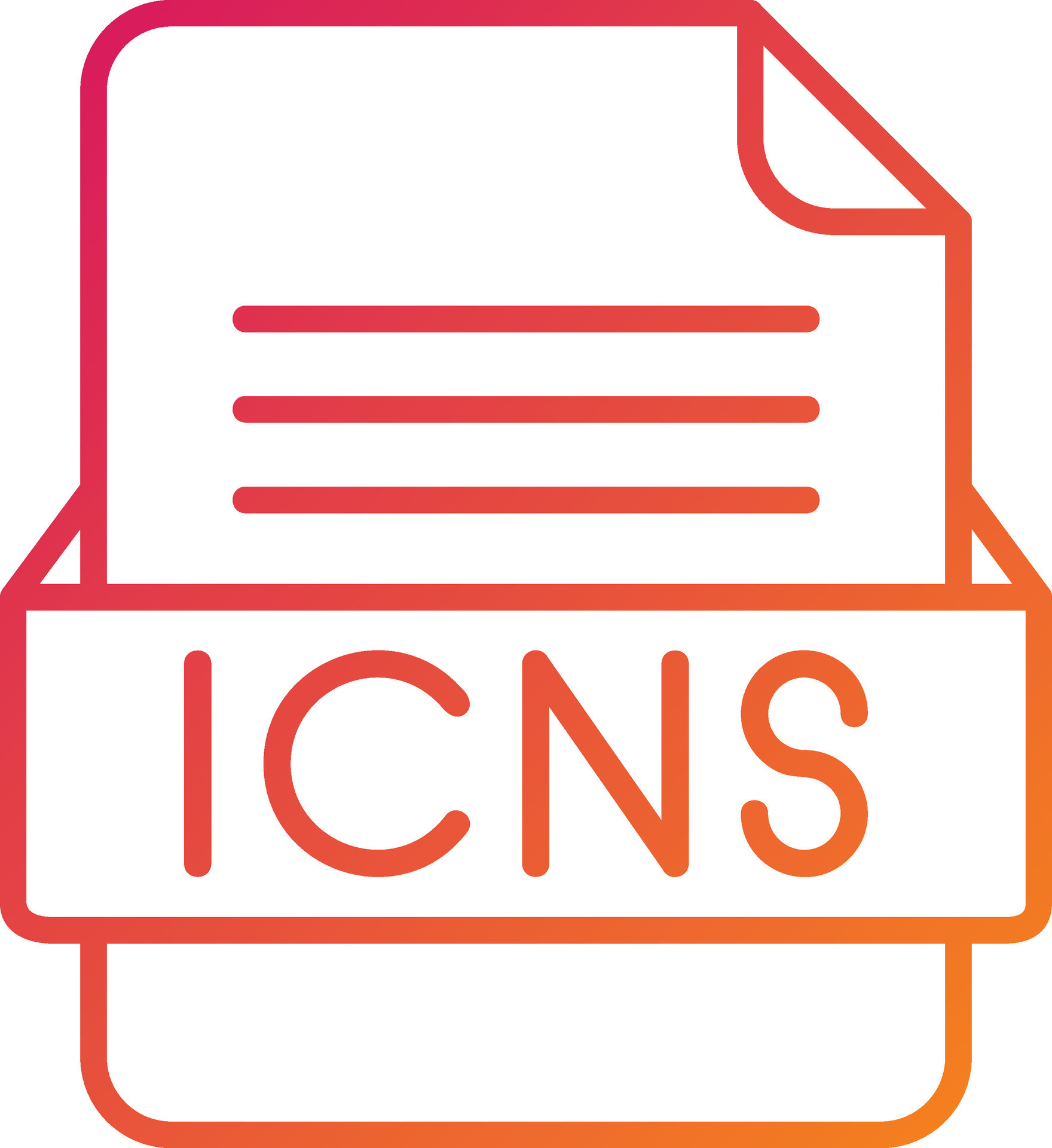 ICNS File Format Icon 29148995 Vector Art at Vecteezy