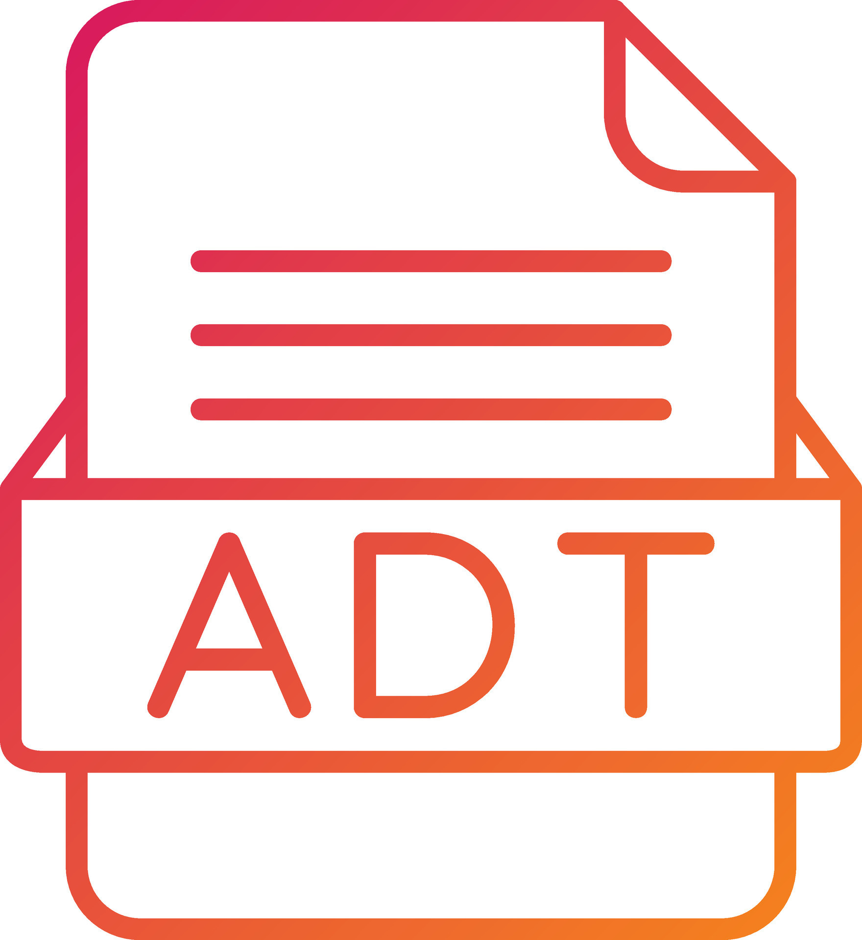 Adt File Format Icon 29149039 Vector Art At Vecteezy