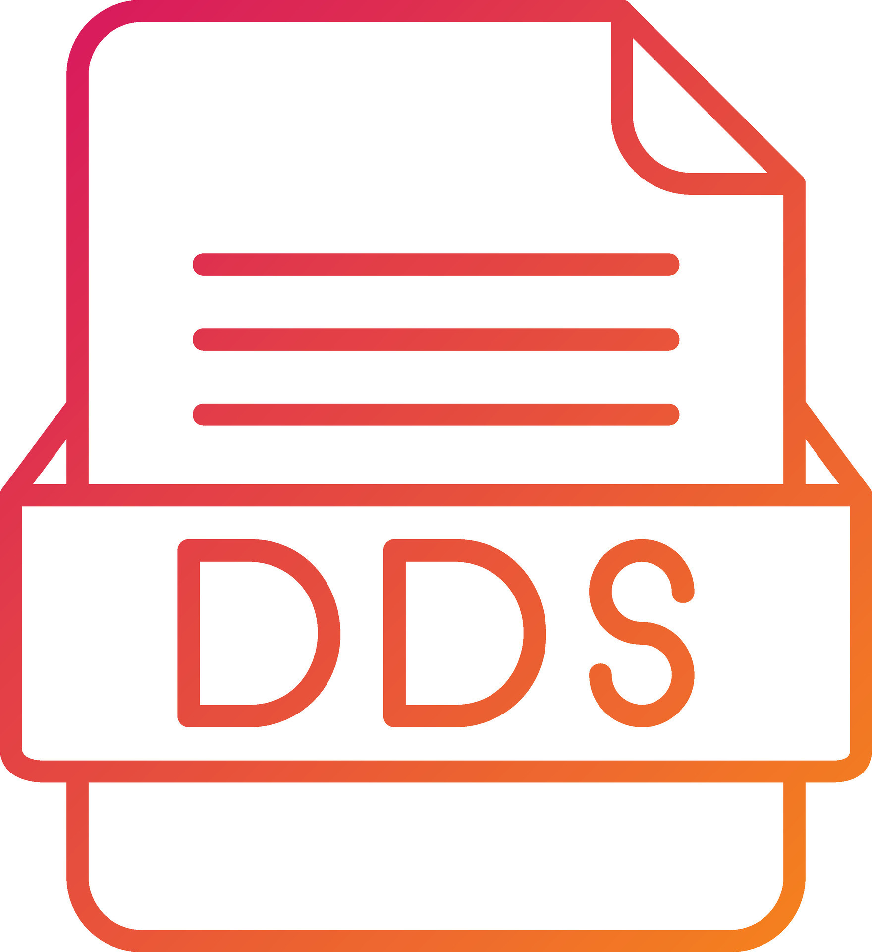 DDS File Format Icon 29149296 Vector Art at Vecteezy