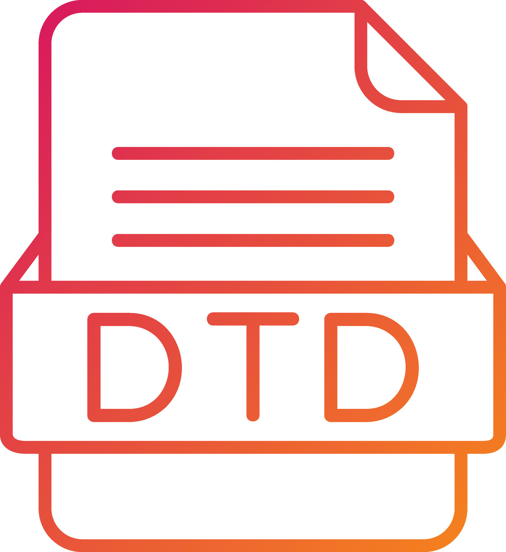 DTD File Format Icon 29149520 Vector Art at Vecteezy